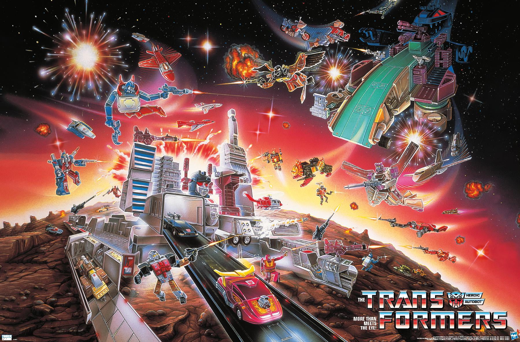 Hasbro Transformers - 1986 Key Art A Wall Poster, 14.725" x 22.375 ...