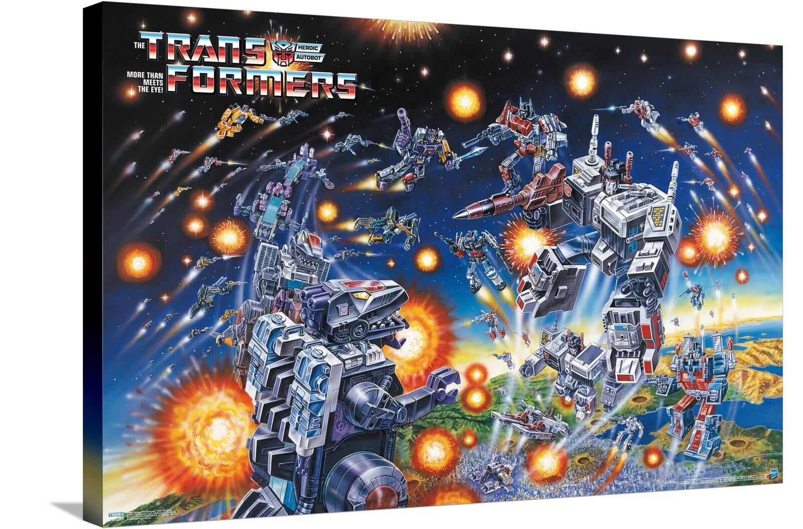 Hasbro Transformers - 1986 Key Art B Canvas Wall Poster, 22.375" x 34 ...