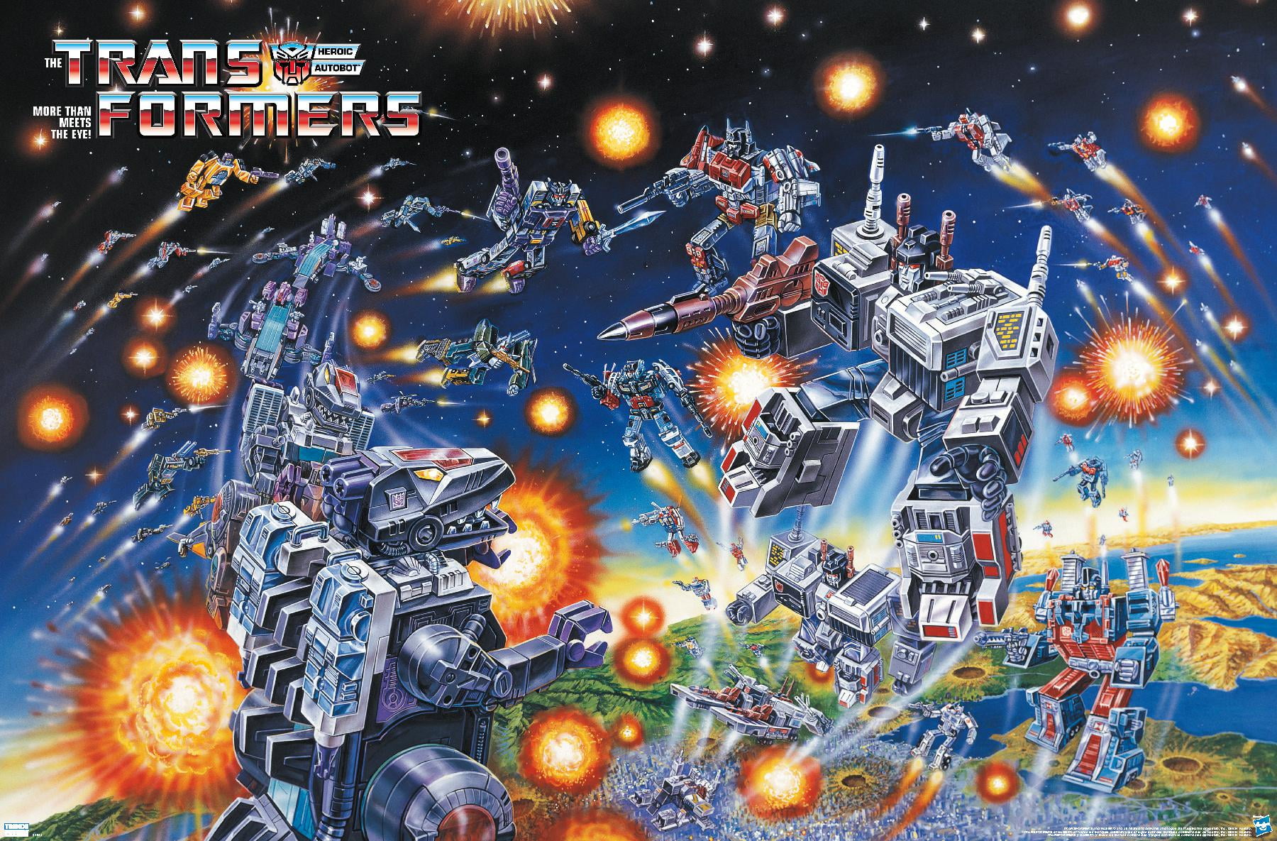 Hasbro Transformers - 1986 Key Art B Wall Poster, 22.375" x 34 ...