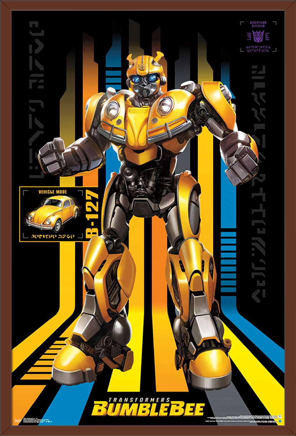 Hasbro Transformers: Bumblebee - 127 Wall Poster, 22.375" x 34", Framed ...