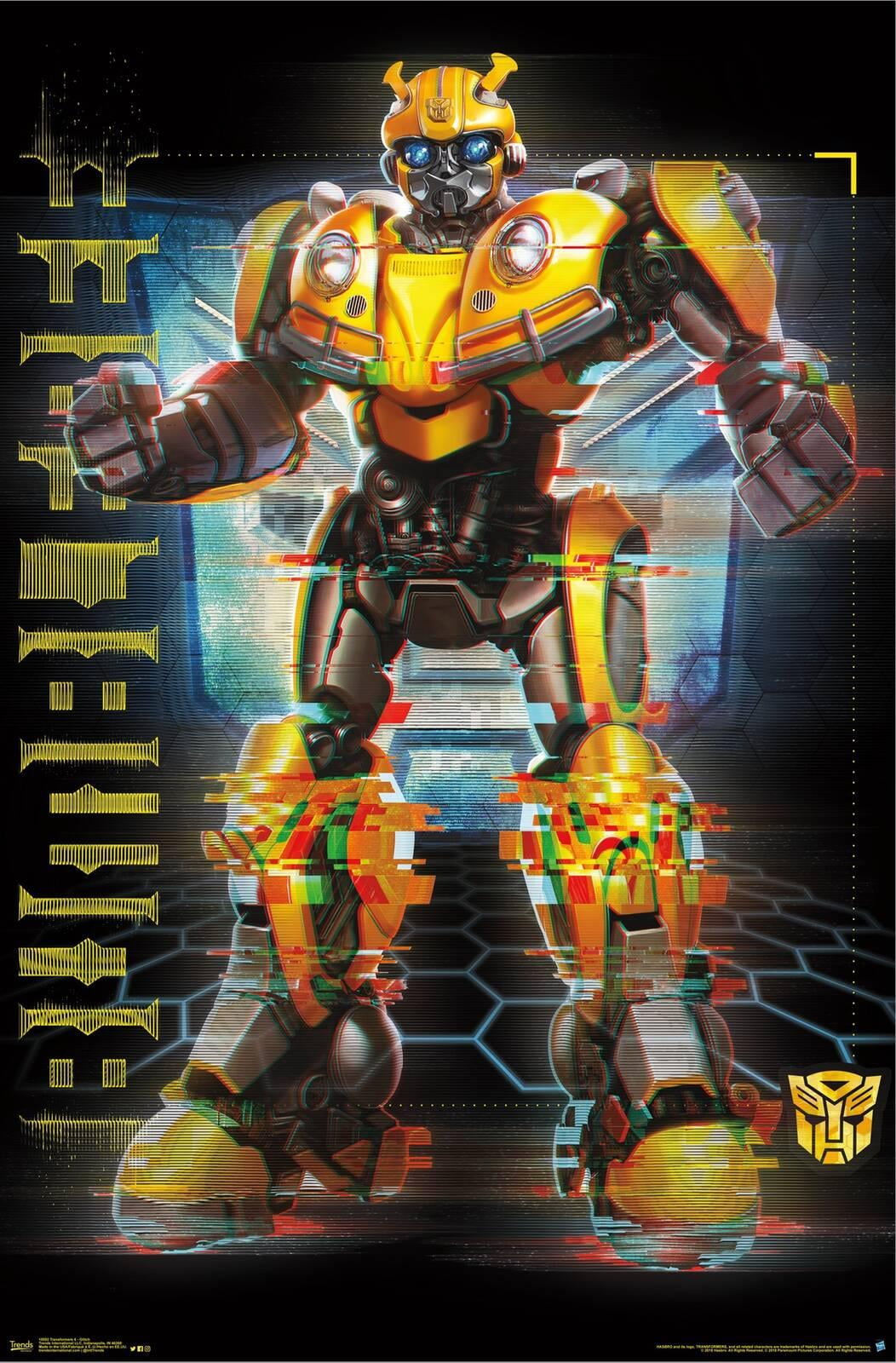 Hasbro Transformers: Bumblebee - Glitch Canvas Wall Poster, 22.375" x ...