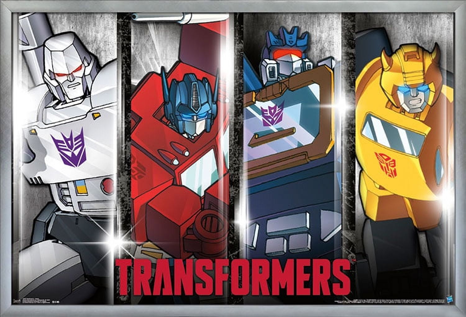 Hasbro Transformers - Classic Wall Poster, 22.375" x 34", Framed ...