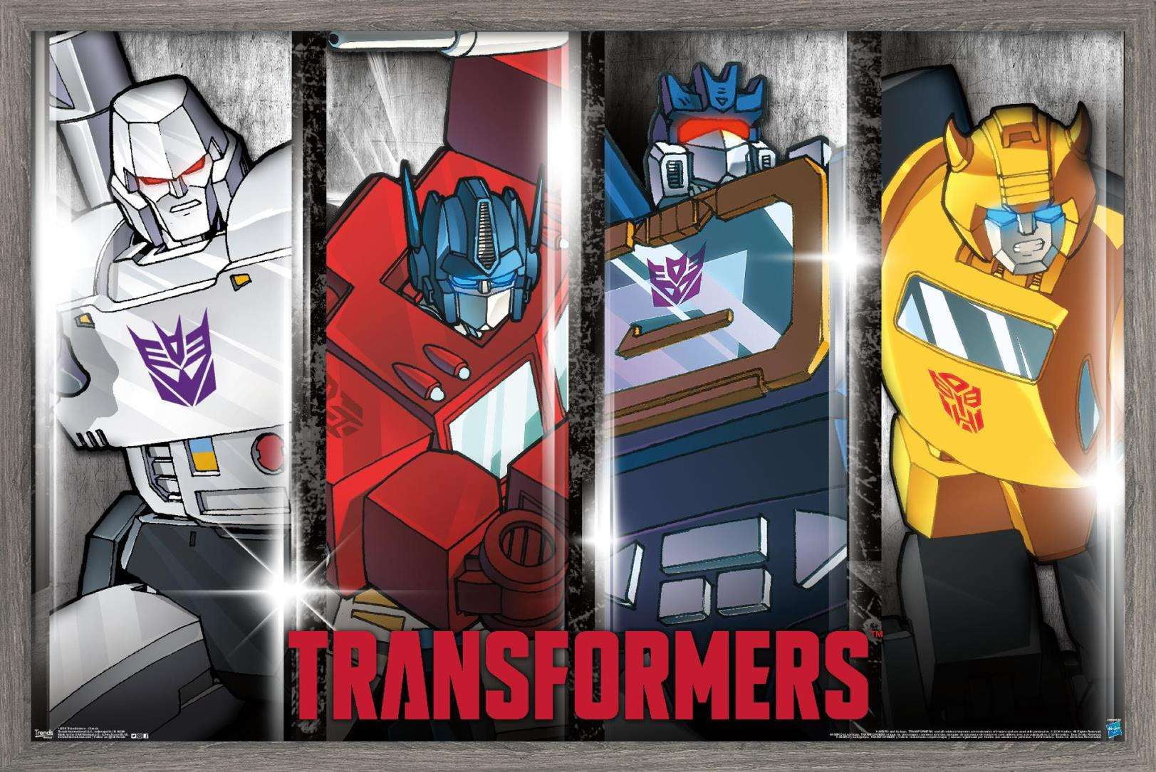 Hasbro Transformers - Classic Wall Poster, 22.375" x 34", Framed ...