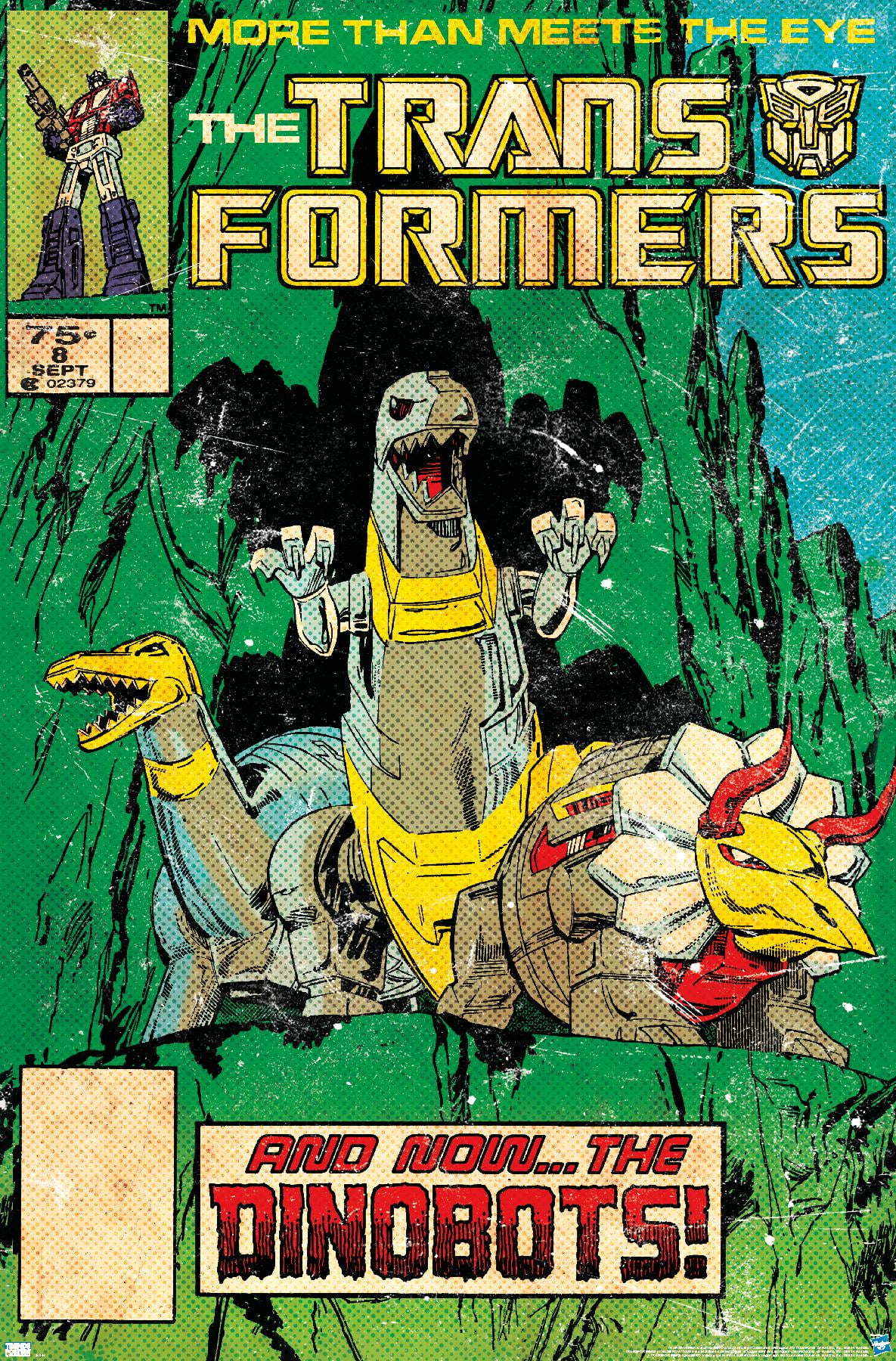 Hasbro Transformers - Dinobots Comic Cover Wall Poster, 22.375" x 34 ...