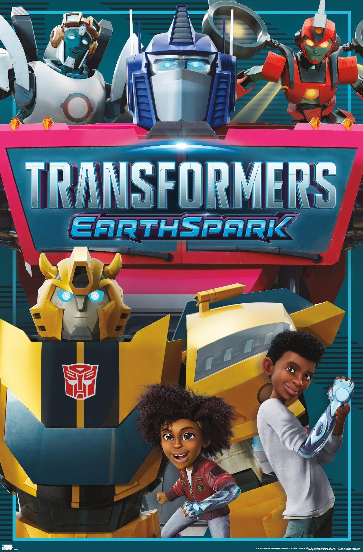 Hasbro Transformers: Earthspark - Group Wall Poster, 34L" x 22.4W", Premium Unframed Version ...
