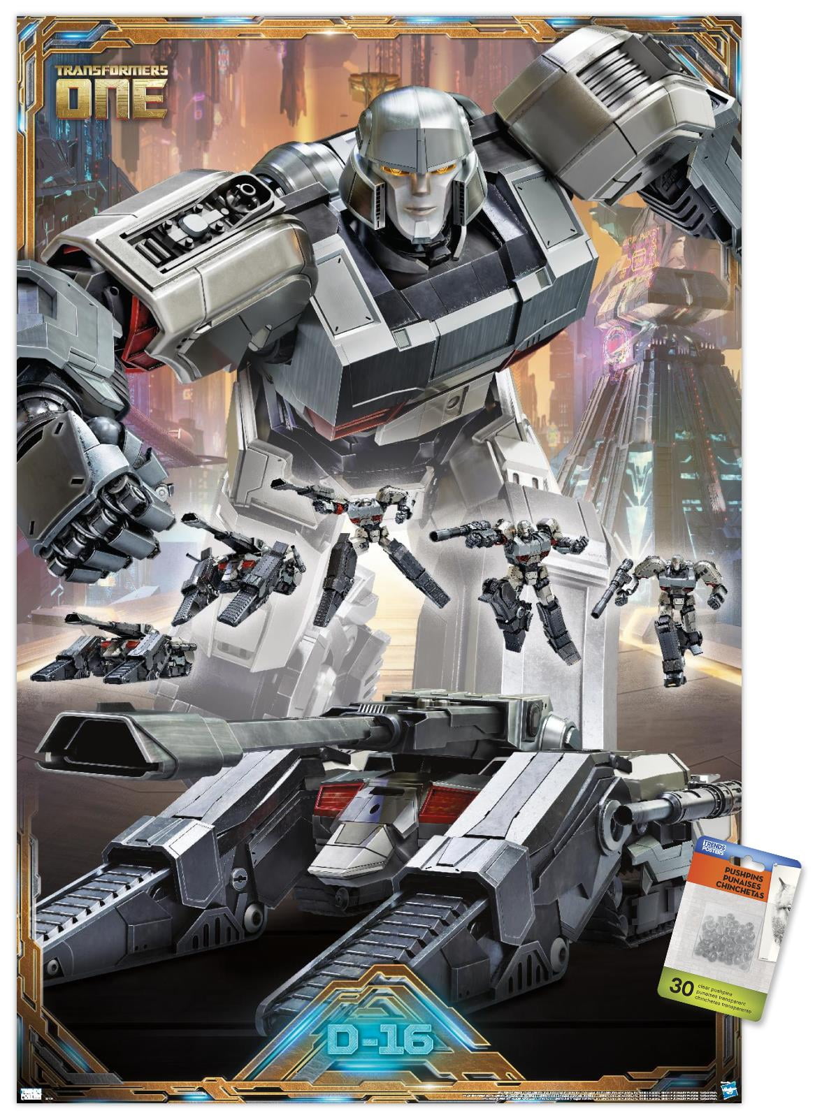 Hasbro Transformers: One - D-16 / Megatron Wall Poster with Pushpins ...