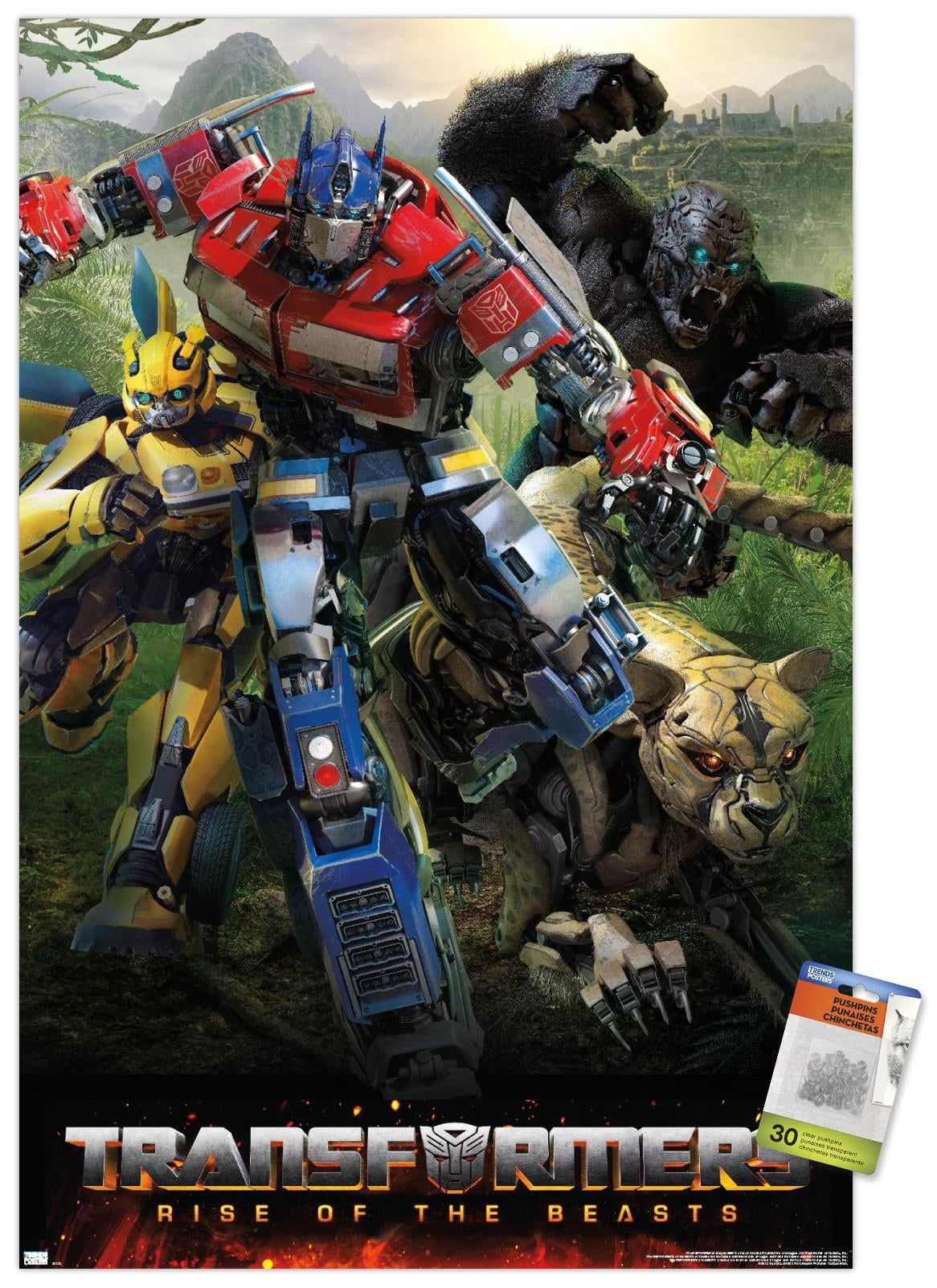 Hasbro Transformers: Rise of the Beasts - Big 4 Wall Poster with Push ...