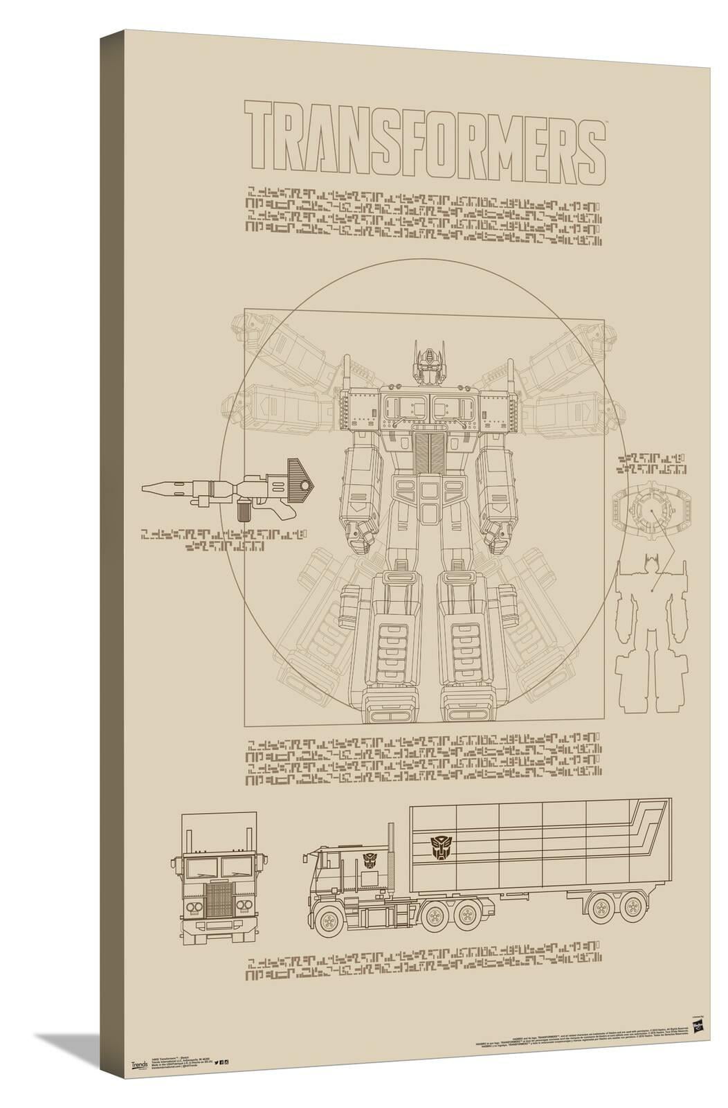 Hasbro Transformers - Sketch Canvas Wall Poster, 22.375" x 34 ...