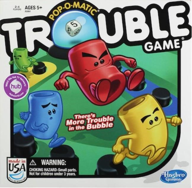Hasbro Gaming Trouble Board Game - Original Classic Family Fun ...