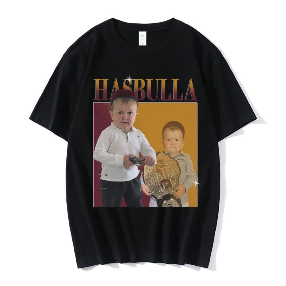 Hasbulla Fighting Meme Crew Neck T Shirt Men Women Russian Dwarf ...