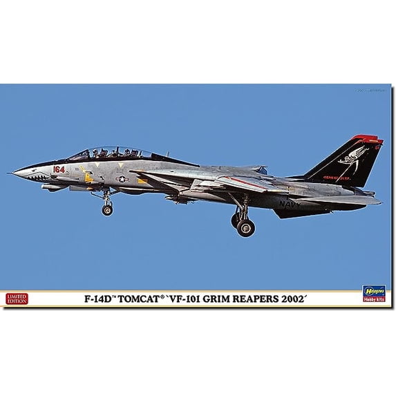 Hasegawa F-14D Tomcat VF-101 Grim Reapers 2002 1/72 Scale Model Kit ...