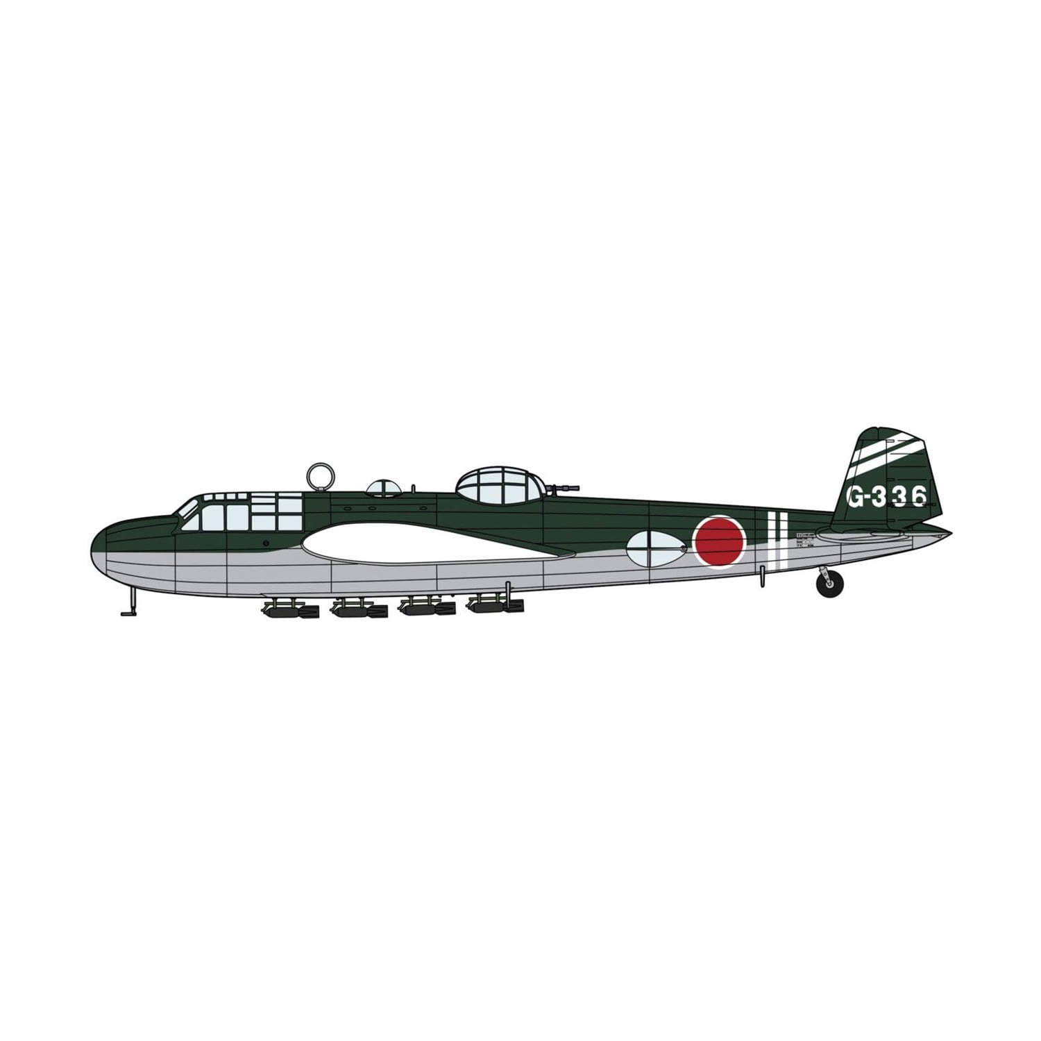 Hasegawa Mitsubishi G3M2/G3M3 Type 96 Attack Bomber Model 22/23 ...