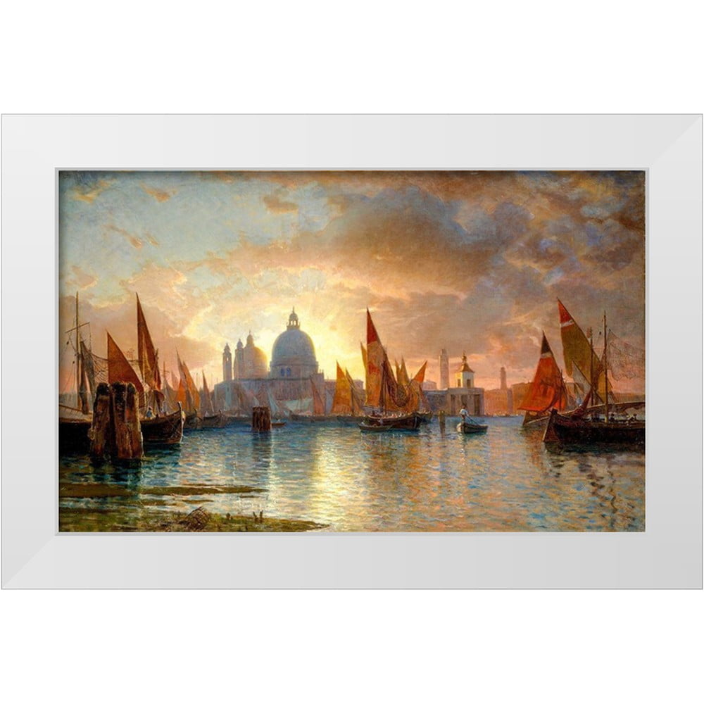 Haseltine, William Stanley 32x21 White Modern Wood Framed Museum Art ...