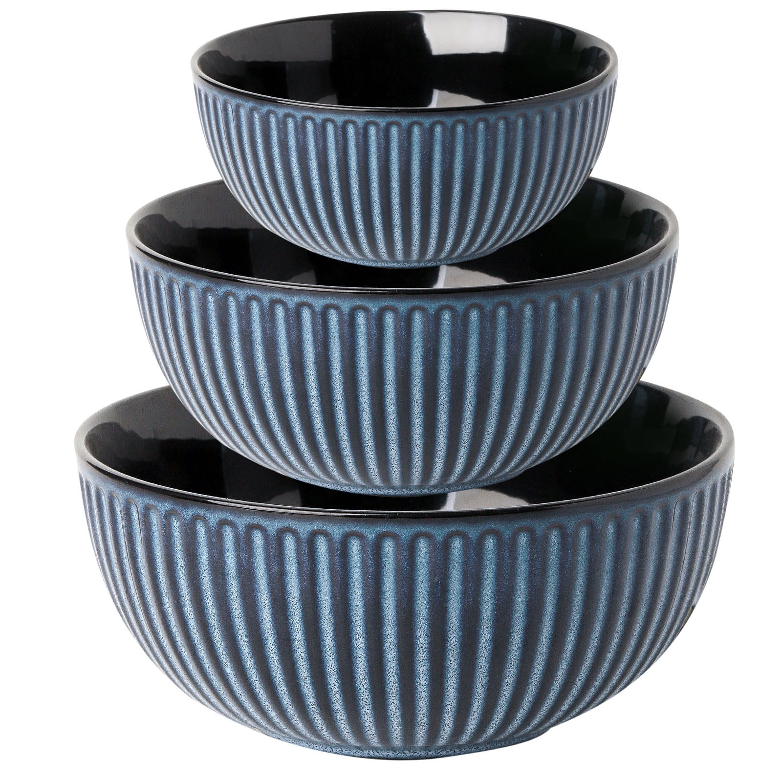 Hasense Ceramic Mixing Bowls, Serving Bowls Set of 3 for Kitchen ...