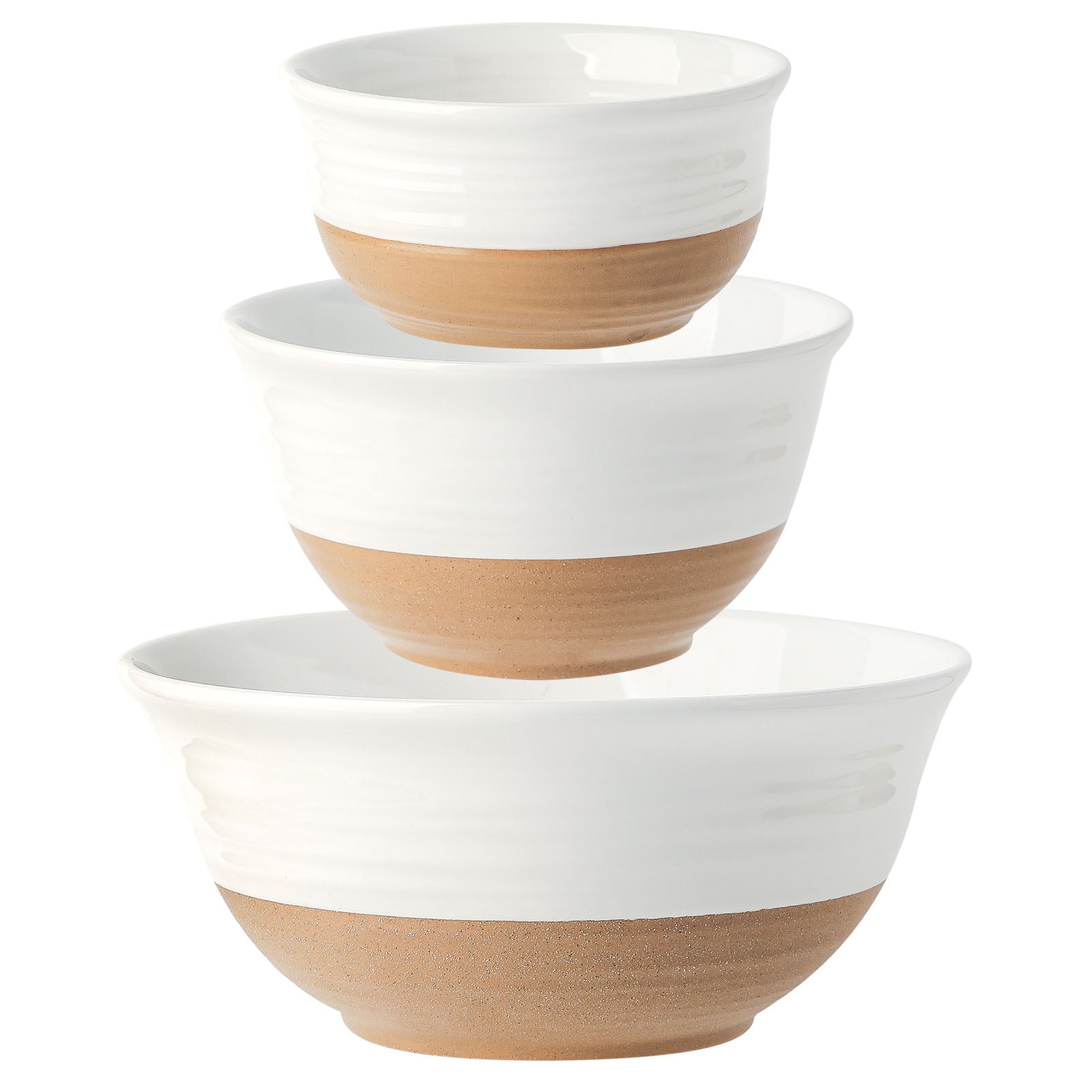 Hasense Large Mixing Bowls Set for Kitchen, Ceramic Serving Dishes for ...