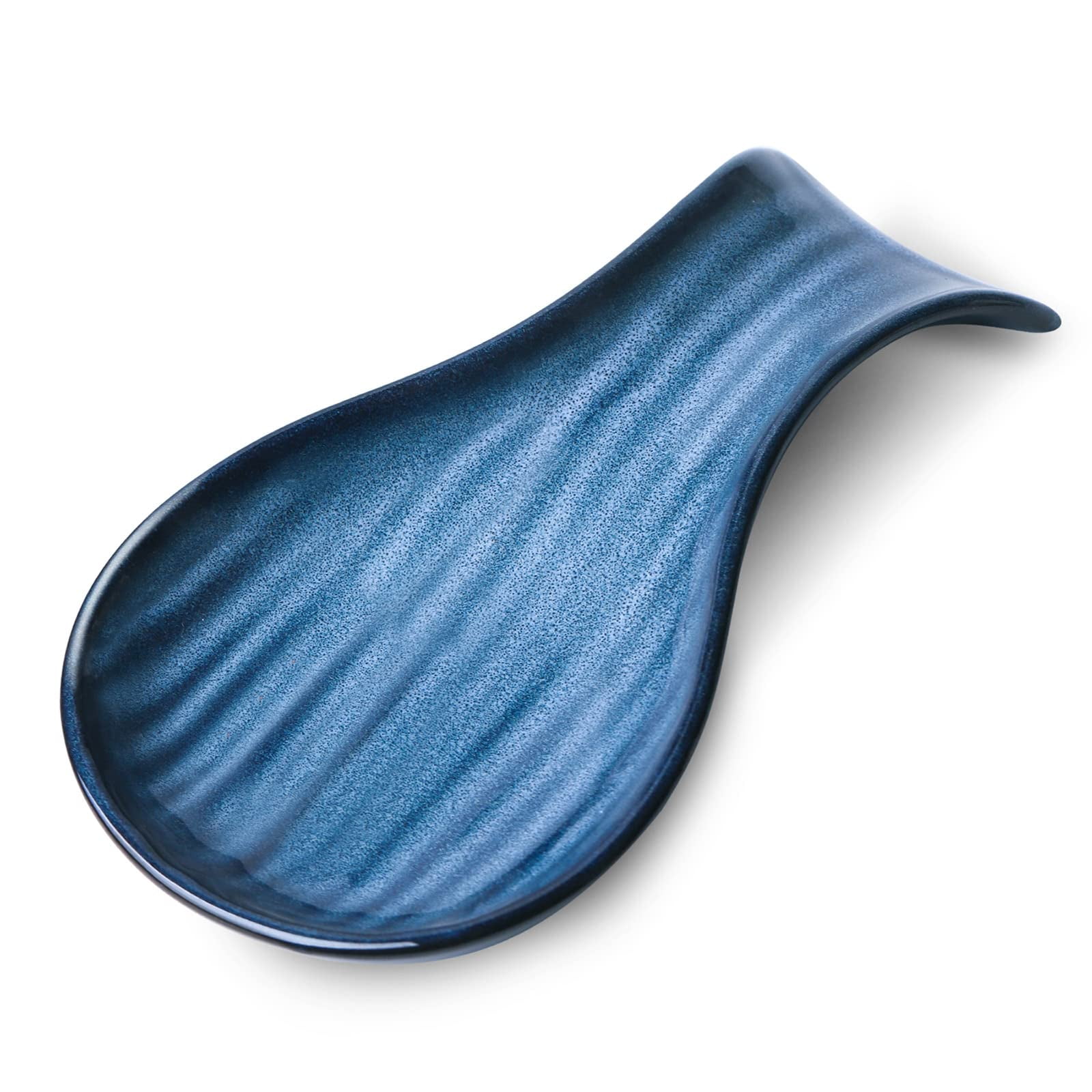 Hasense Porcelain Spoon Holder for Stove Top, 7 Inch Spoon Rests for ...