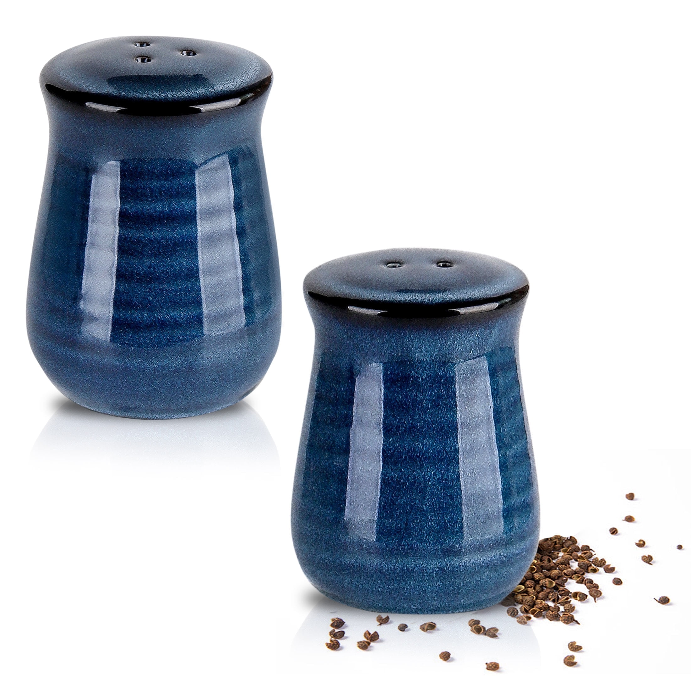 Hasense Salt and Pepper Shakers, Ceramic Farmhouse Salt Shaker 2 Pack ...