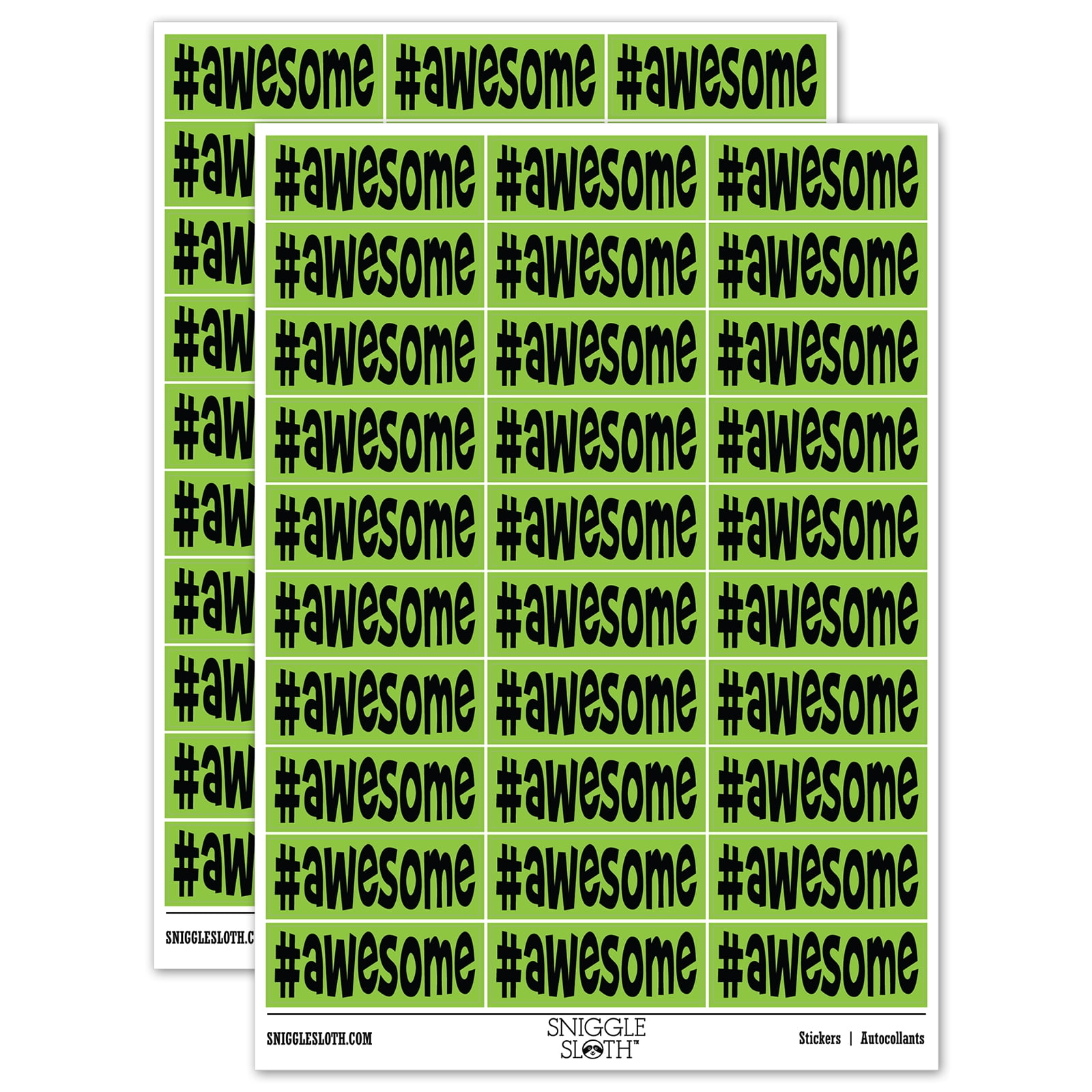 # Hashtag Awesome Teacher Student School Sticker Set - Light Green ...