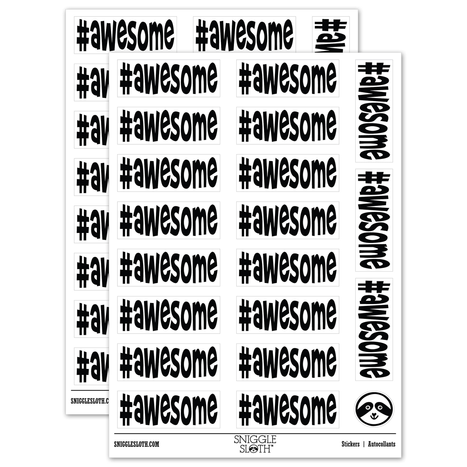 # Hashtag Awesome Teacher Student School Sticker Set - White - Matte ...