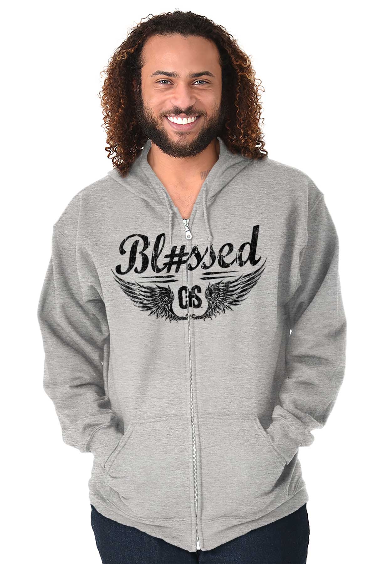 Hashtag Blessed Bless Religious Jesus Unisex Plus Size Zip Hoodie ...
