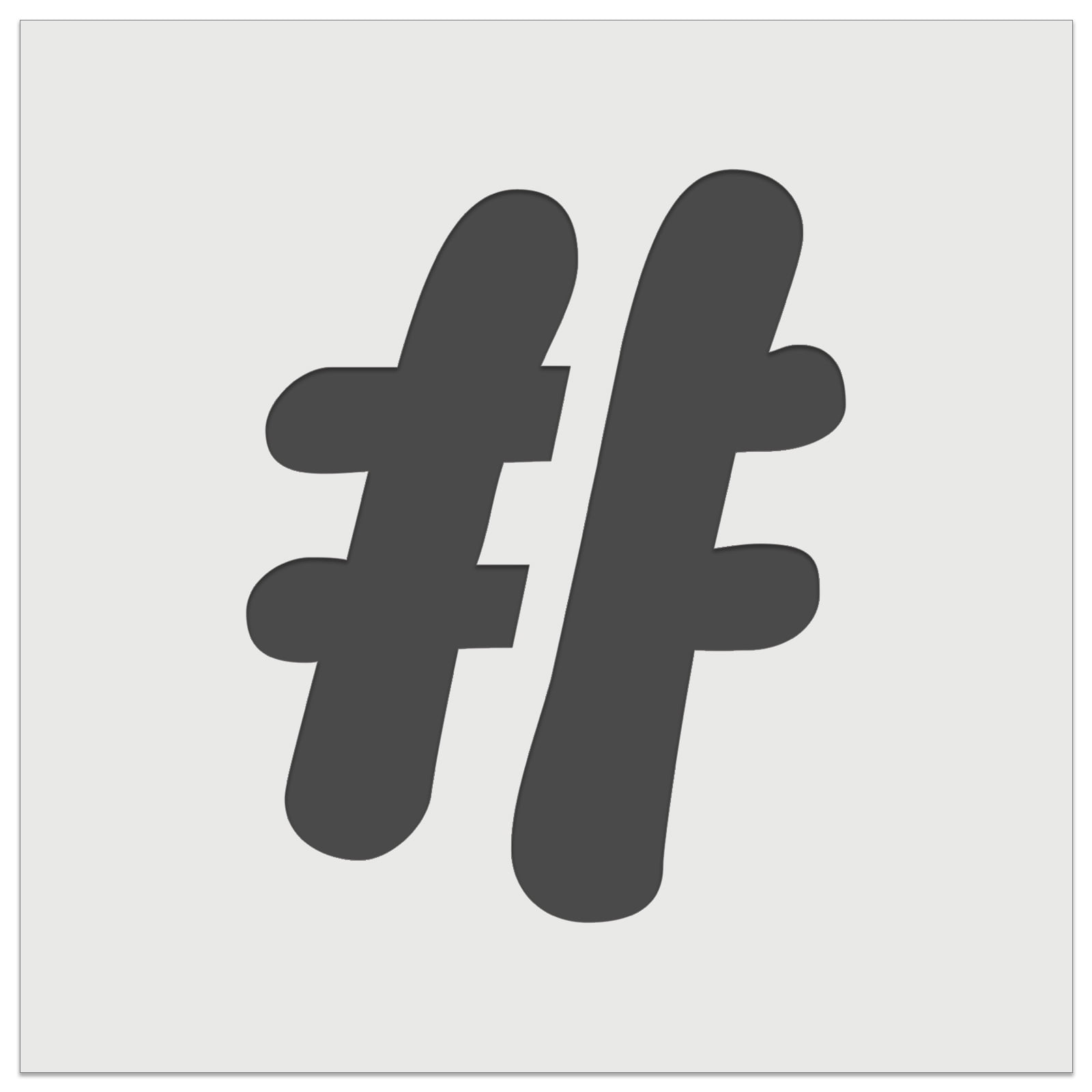 Hashtag Number Sign DIY Cookie Wall Craft Stencil - 9.0 Inch - Walmart.com