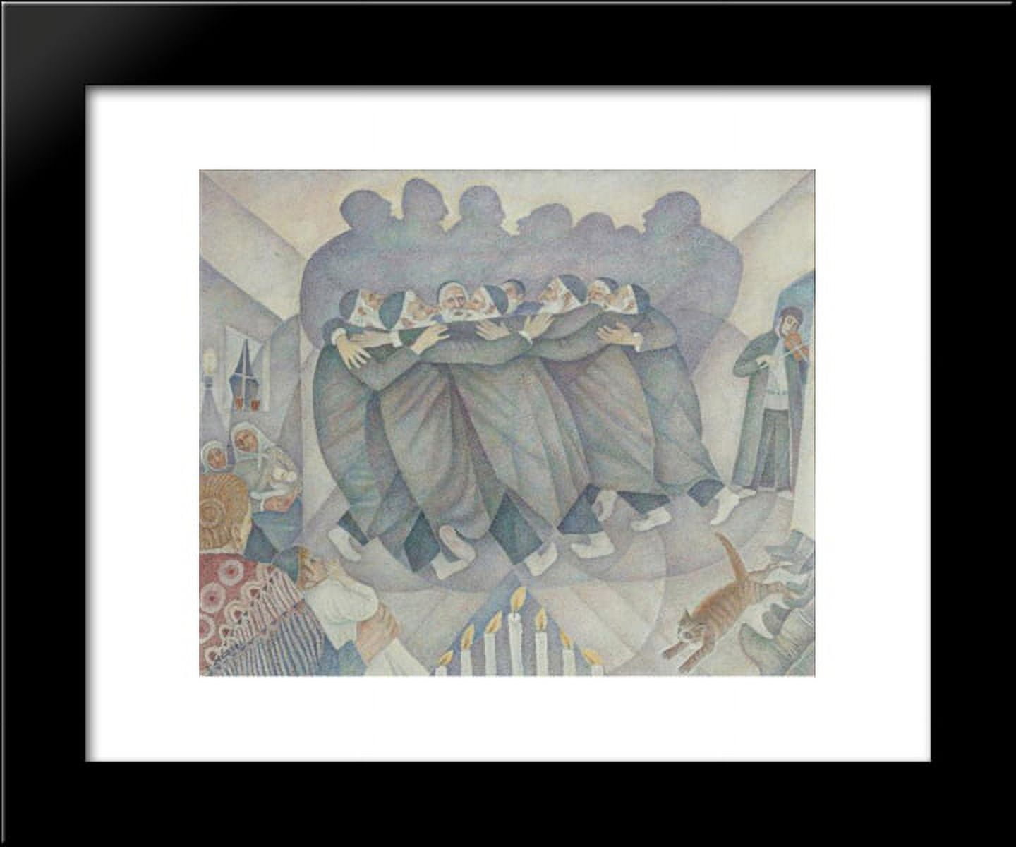 Hasidic dance during the celebration of Hanukkah 20x24 Framed Art Print ...