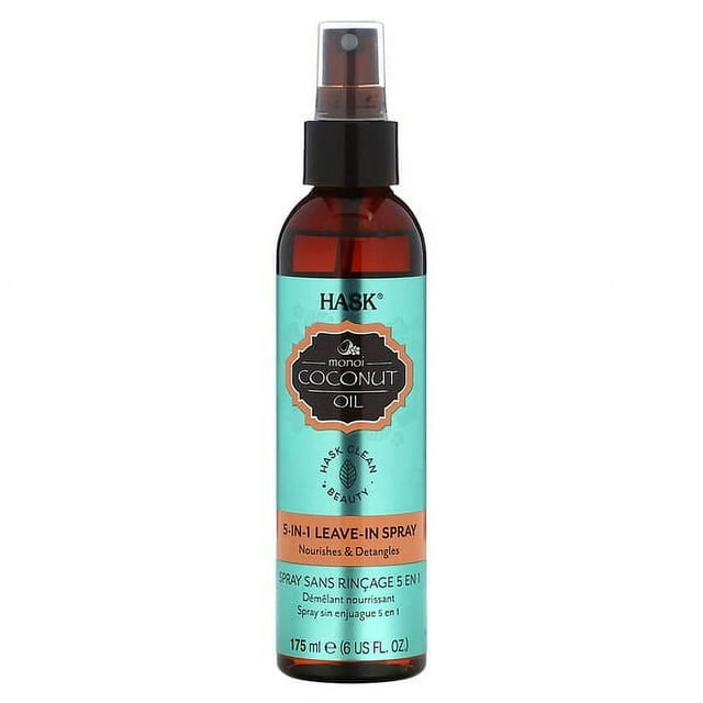 Hask Beauty, Monoi Coconut Oil, 5-In-1 Leave in Spray, 6 fl oz ...