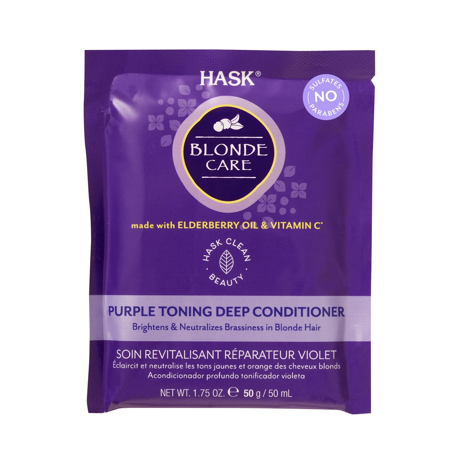 Hask Blonde Care Purple Deep Conditioner - 1.75 oz, Pack of 24 ...