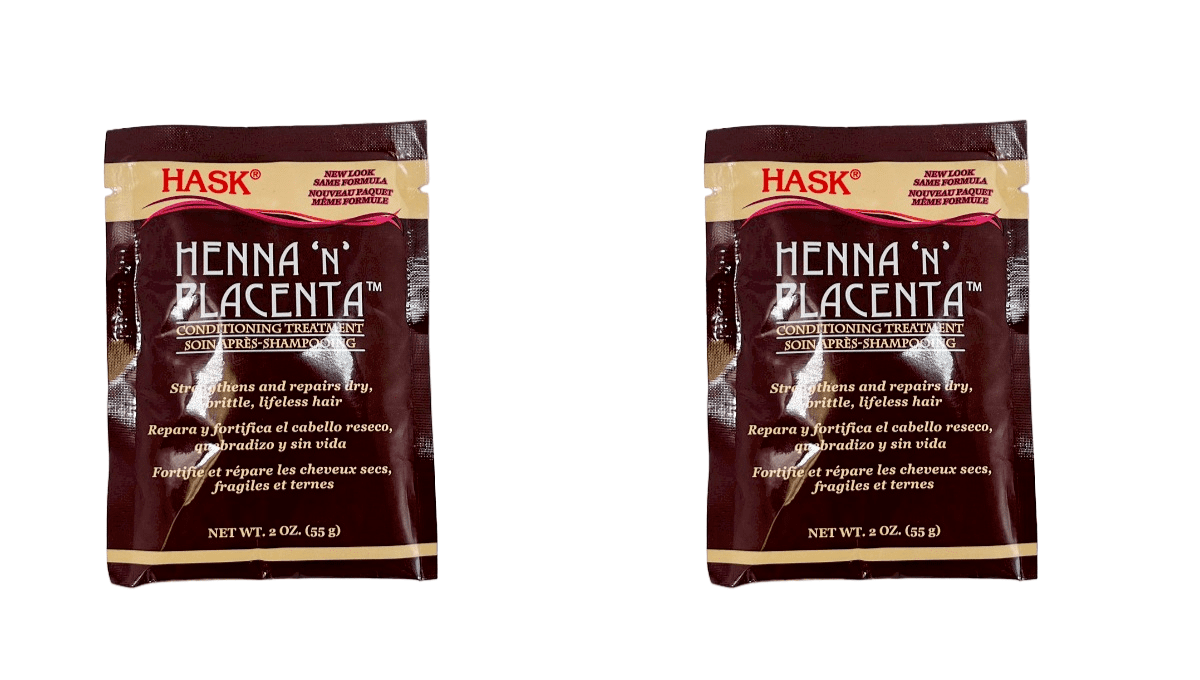 Hask Henna 'N' Placenta Conditioning Treatment Packet 2 oz LOT OF 2 ...