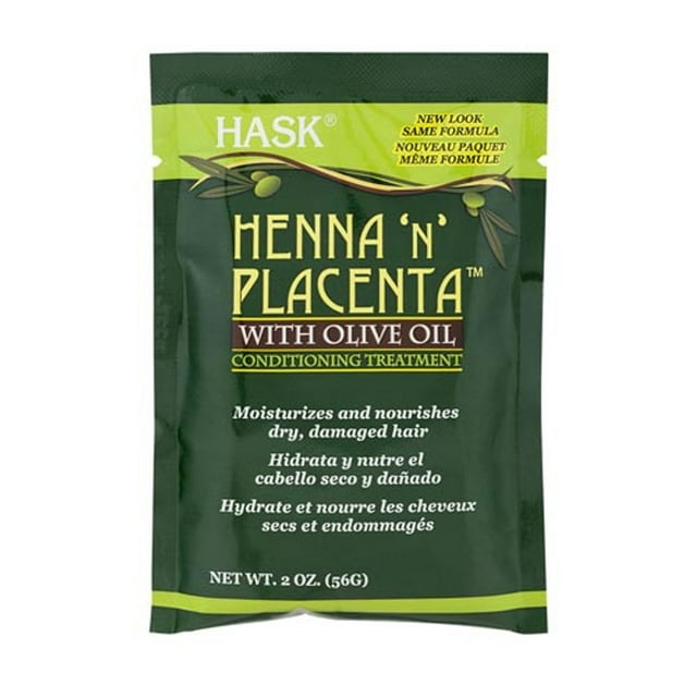 Hask Henna N Placenta Conditioning Treatment With Olive Oil, 2 Oz, 2 ...