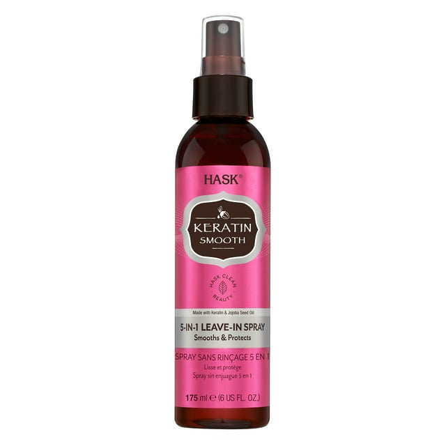 Hask Keratin Smoothing 5-in-1 Leave-in Hair Spray with Keratin, 6 fl oz ...
