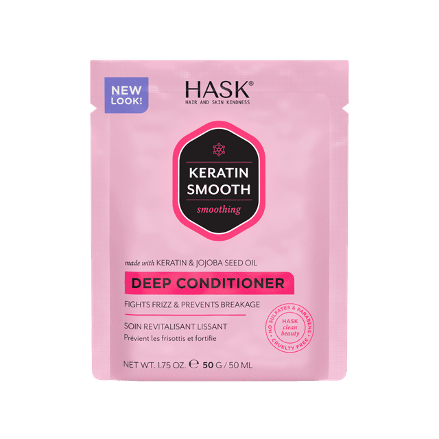 Hask Keratin Smoothing Deep Conditioner, Moisturizing Care for Damaged ...