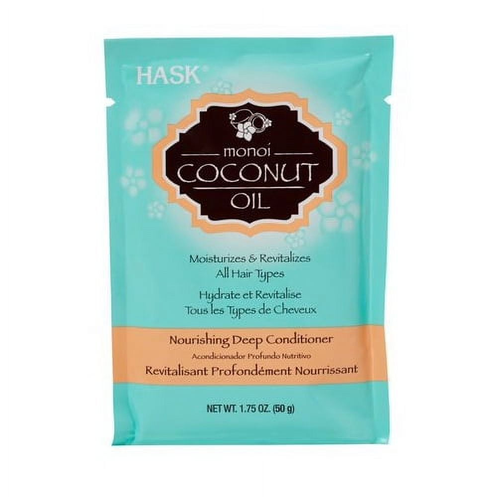 Hask Monoi Coconut Oil Nourishing Deep Hair Conditioner, 1.75 Oz, 6 ...