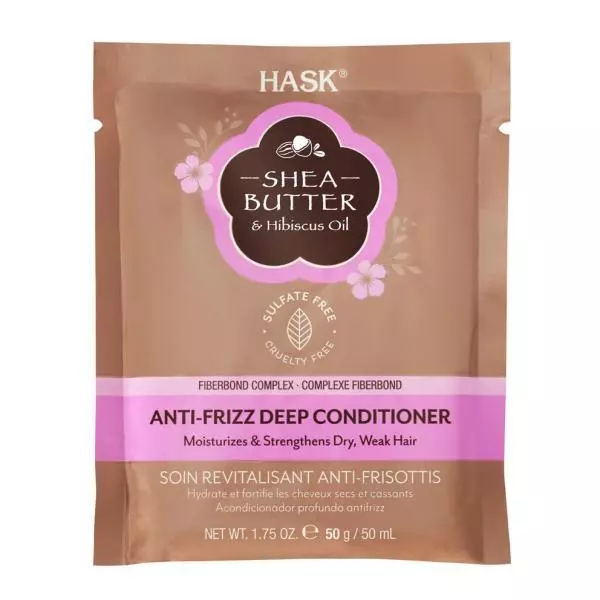 Hask Shea Butter & Hibiscus Oil Anti-Frizz Deep Conditioner, 1.75 Fl Oz ...
