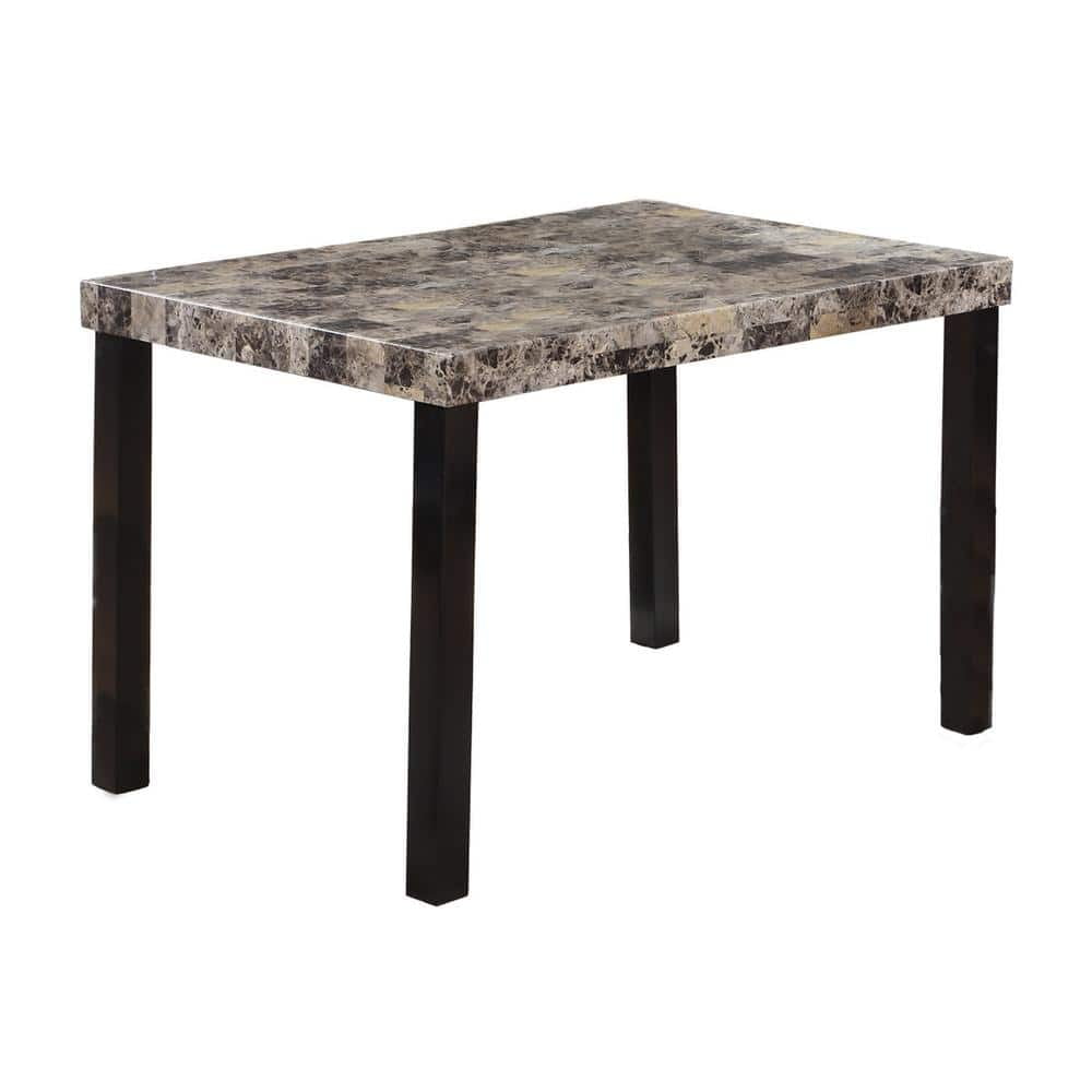 Haskel 48 in. Faux Marble Rectangular Dining Table - Walmart.com