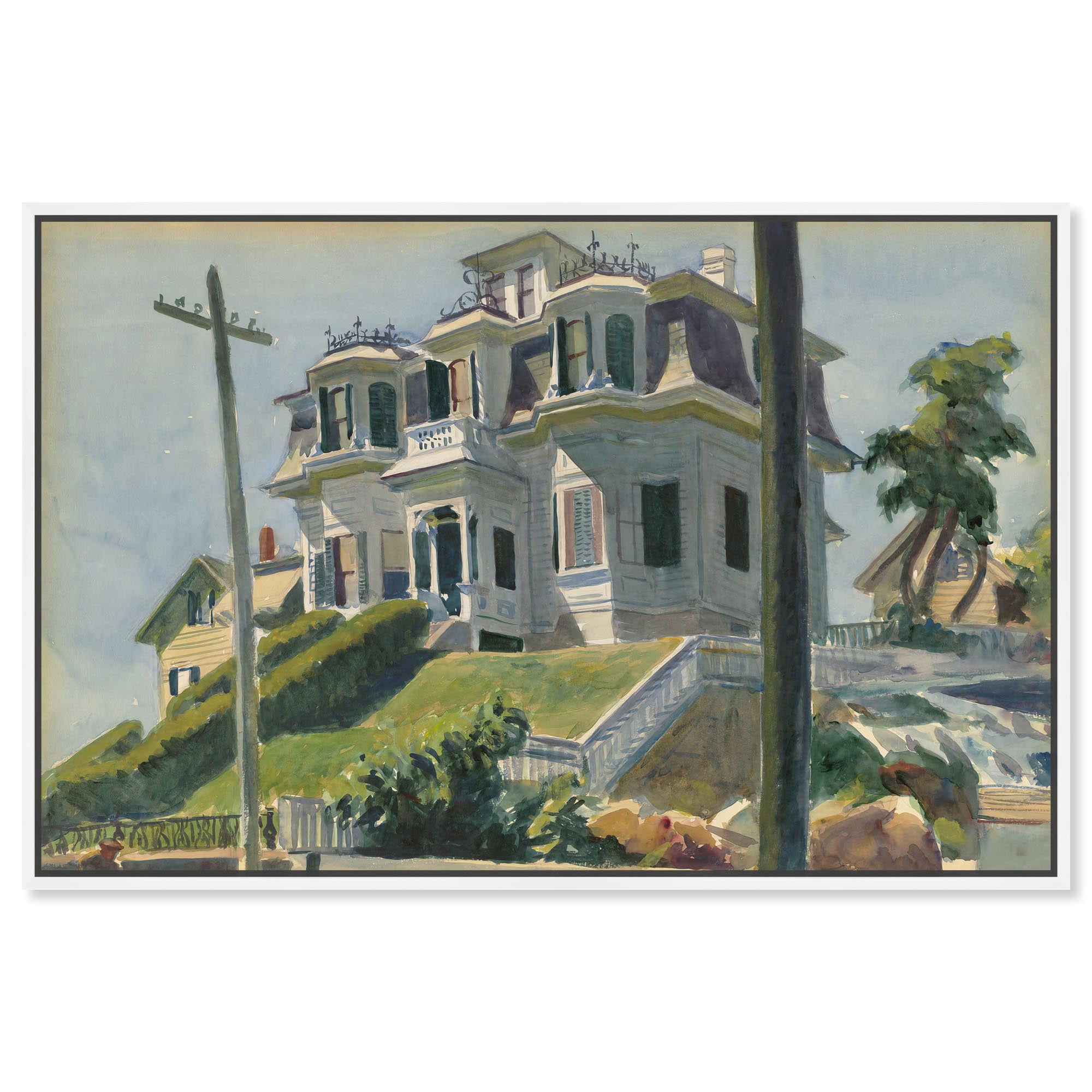 Haskell House 1924 Canvas Vintage Illustrations by Art Remedy, White ...