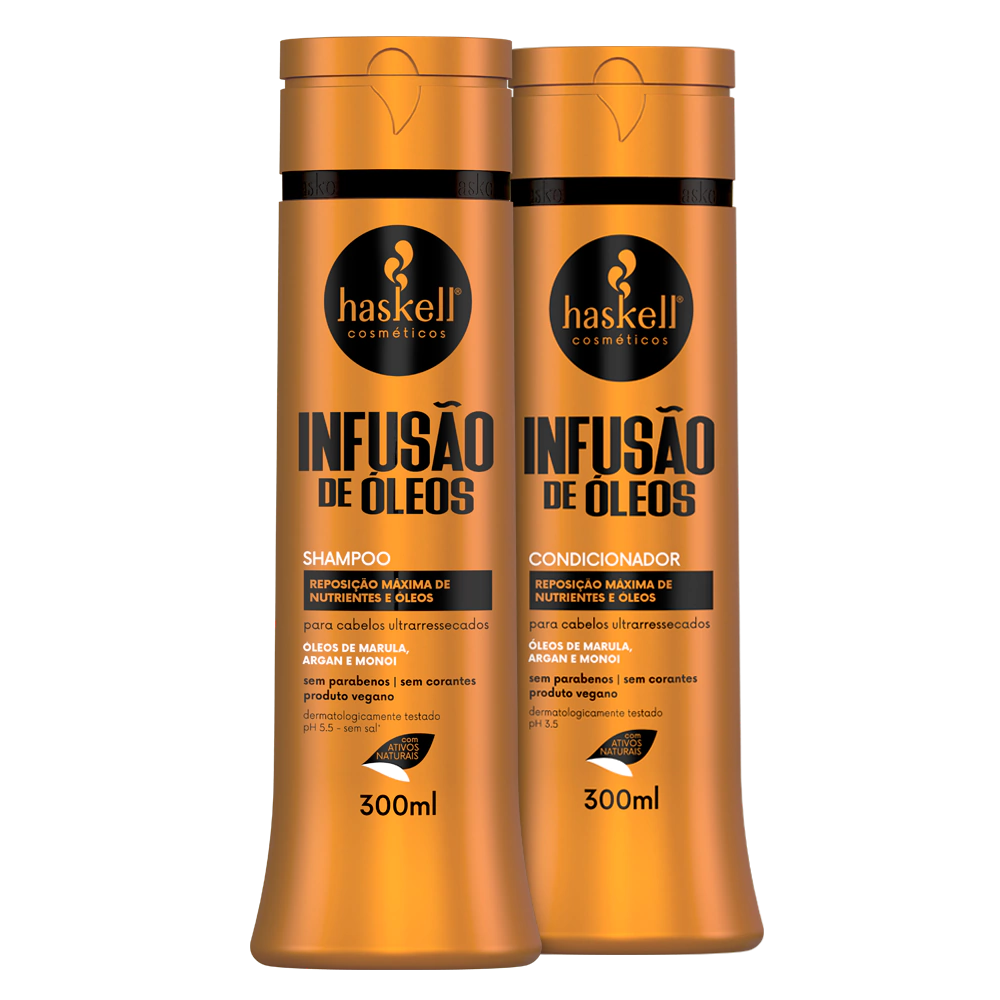 Haskell - Linha Infusao de Oleos - Kit Shampoo e Condicionador (2 x 300 Ml) - (Oil Infusion ...