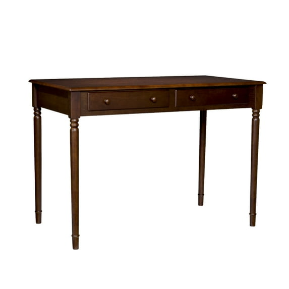 Haskell Transitional Office Writing Desk with 2 Drawers, Espresso ...