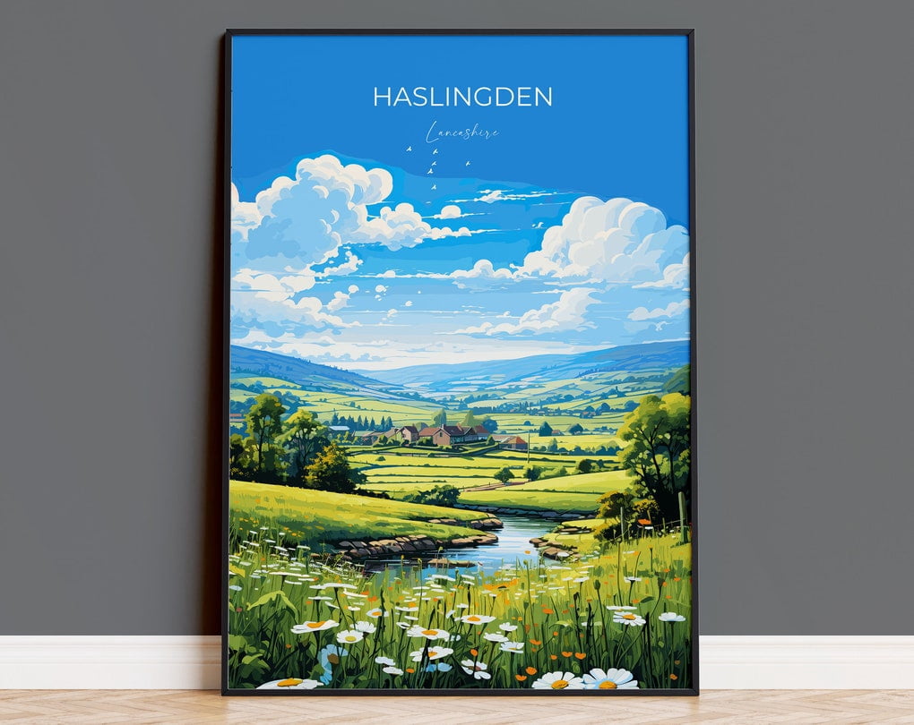 Haslingden Travel Print Wall Art, Travel Poster Of Haslingden ...