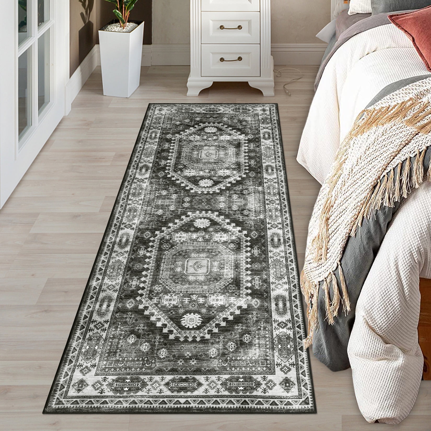 Hasoo 2' x 6' Hallway Runner Rug Mat Boho Tribal Rug Vintage Persian ...