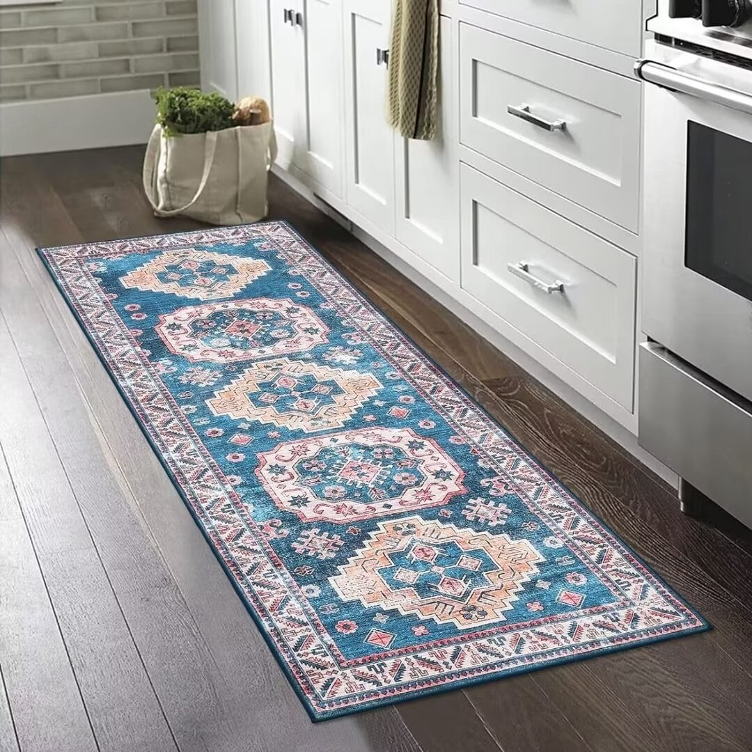 Hasoo 2' x 6' Long Hallway Runner Rug Machine Washable Vintage Persian ...