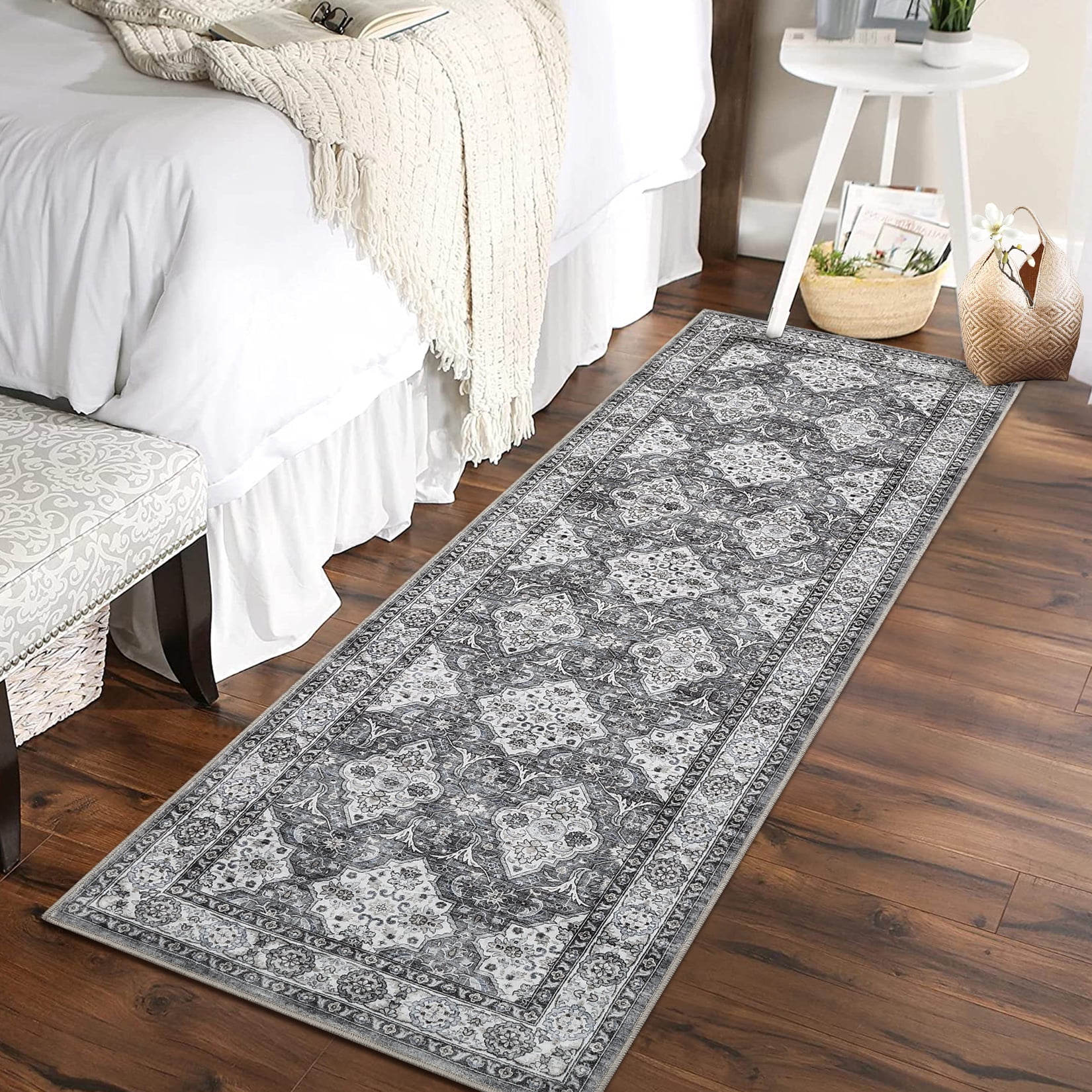 Hasoo 2' x 6' Runner Rug for Living Room Vintage Non Slip Throw Rugs ...