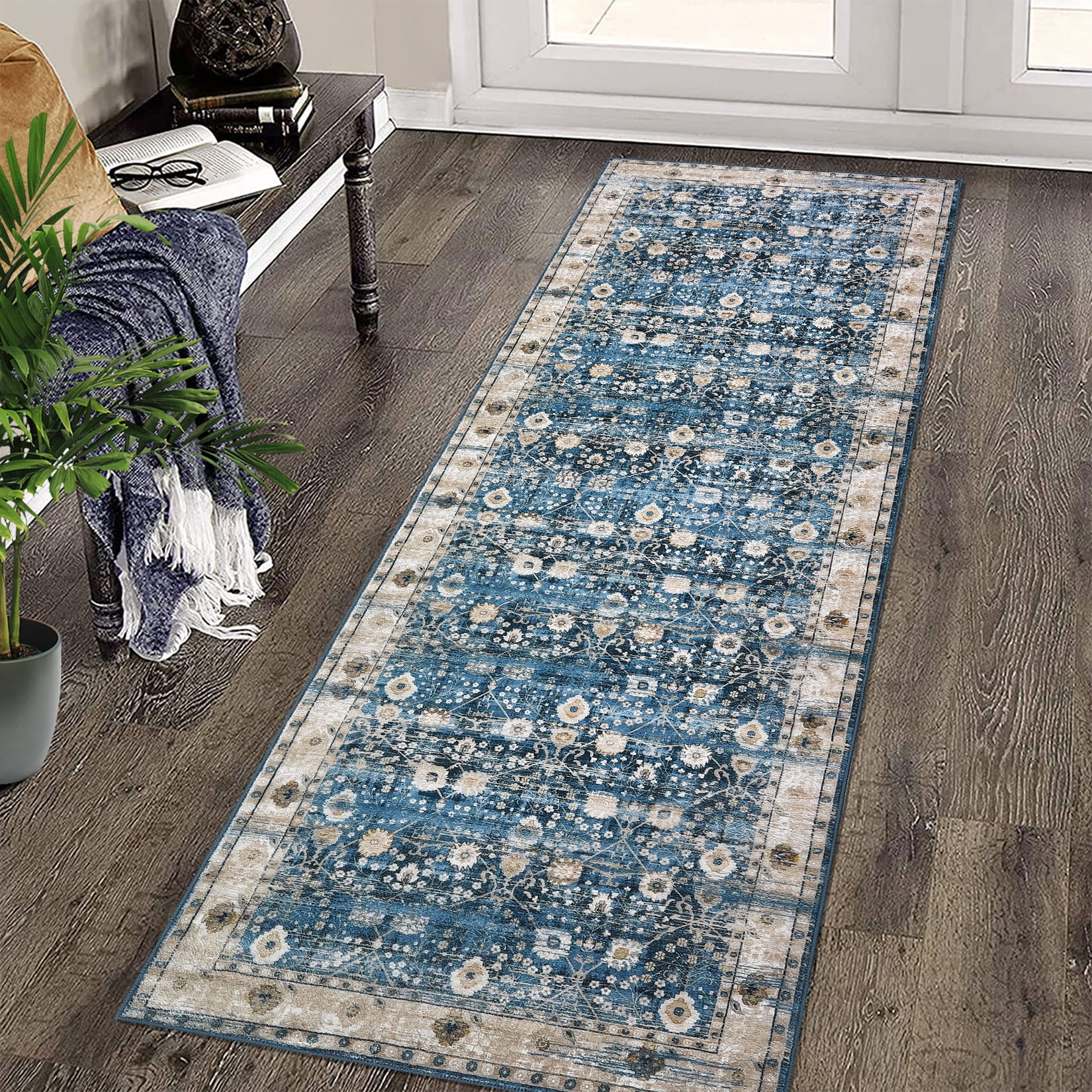 Hasoo 2' x 6' Runner Rugs Anti Slip Backing Area Rugs for Bedroom ...