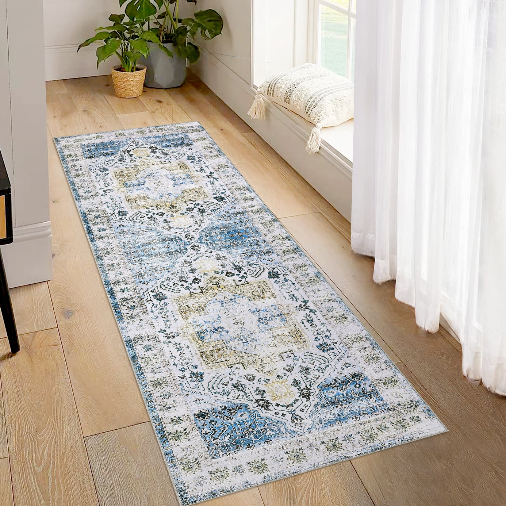 Hasoo 2' x 6' Runner Rugs for Hallways Non Slip Kitchen Rug Enteryway ...