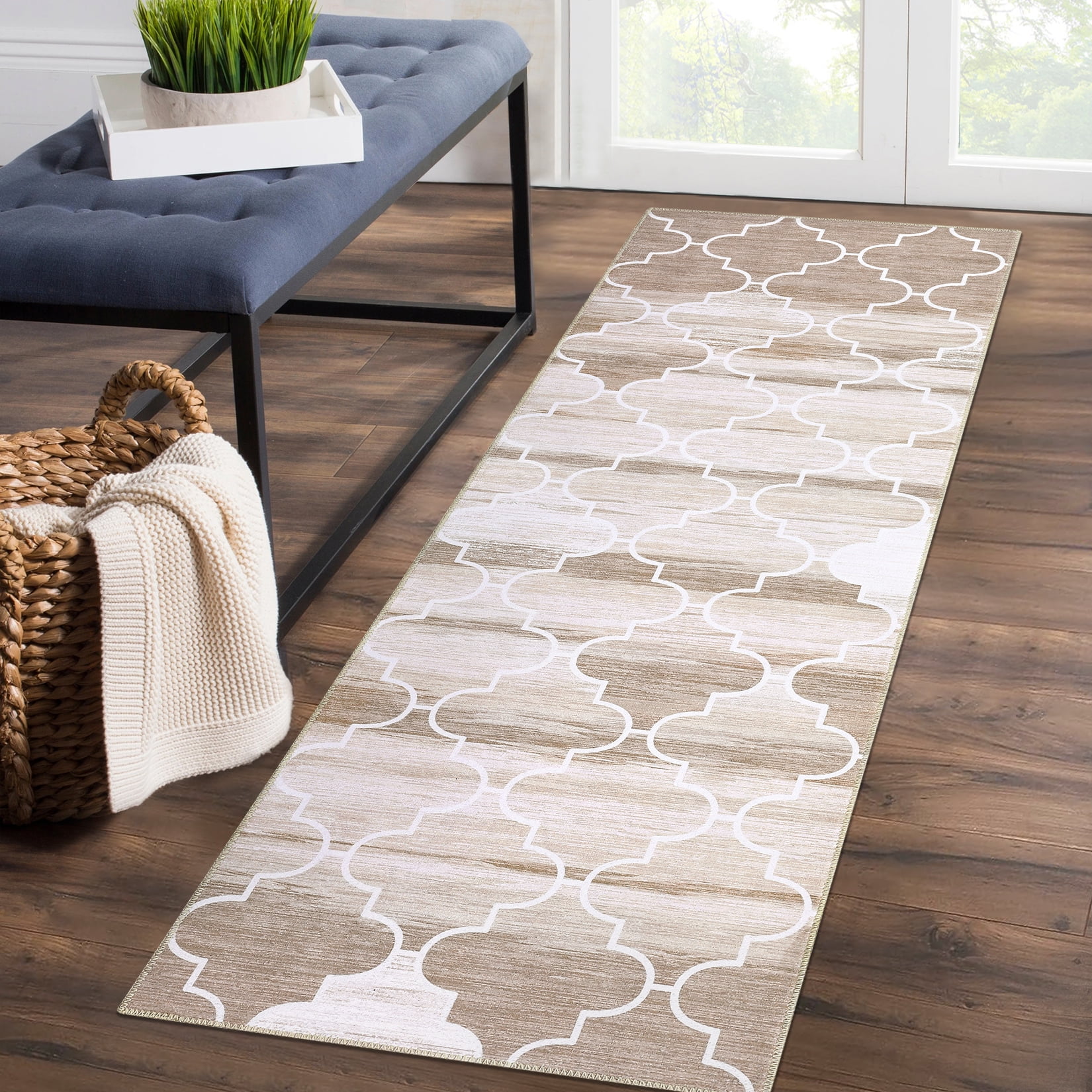Hasoo 2' x 6' Washable Hallway Runner Rug Soft Abstract Boho Kitchen ...