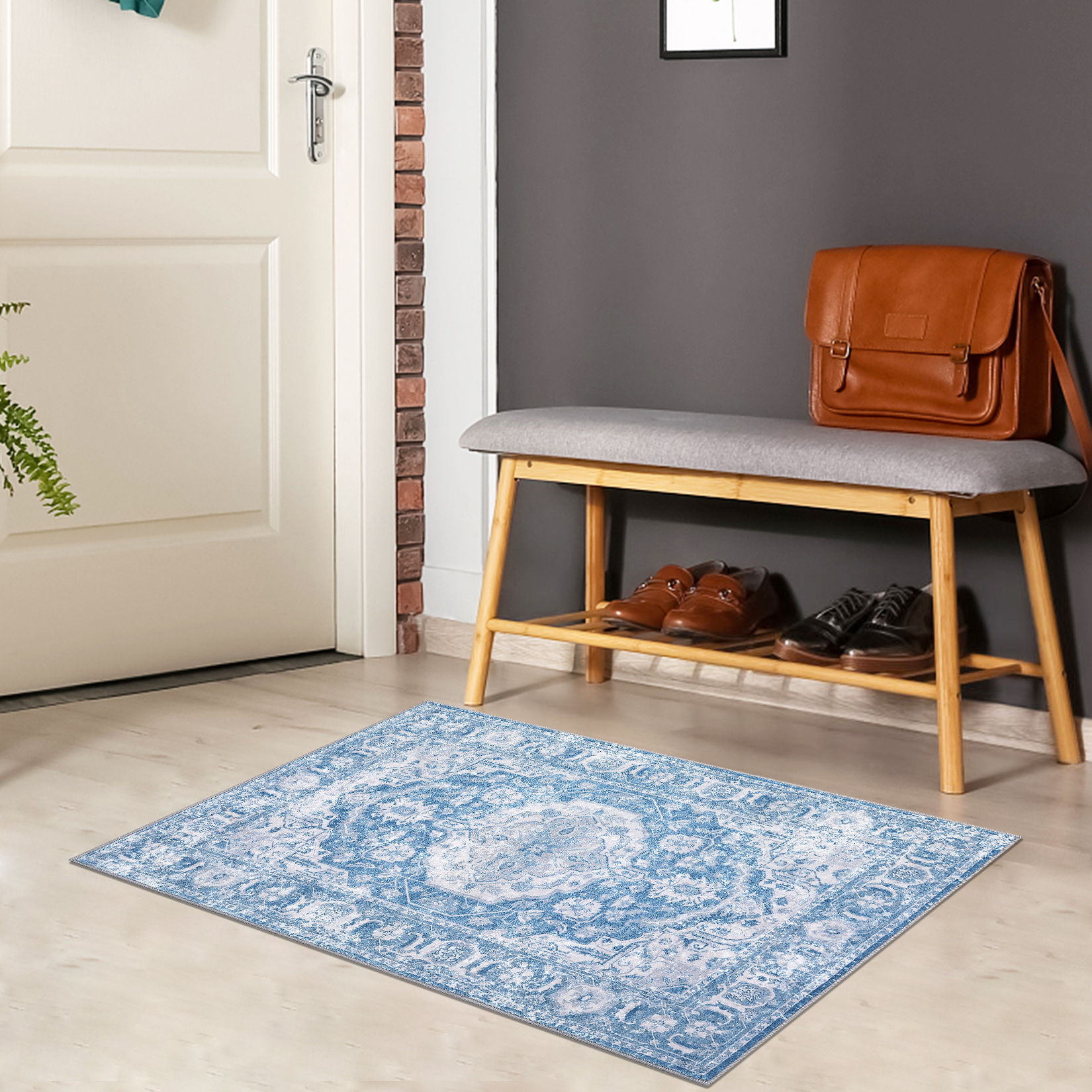 Hasoo Area Rug 2' x 3' Entryway Persian Rug Vintage Mat Indoor Thin Rug ...