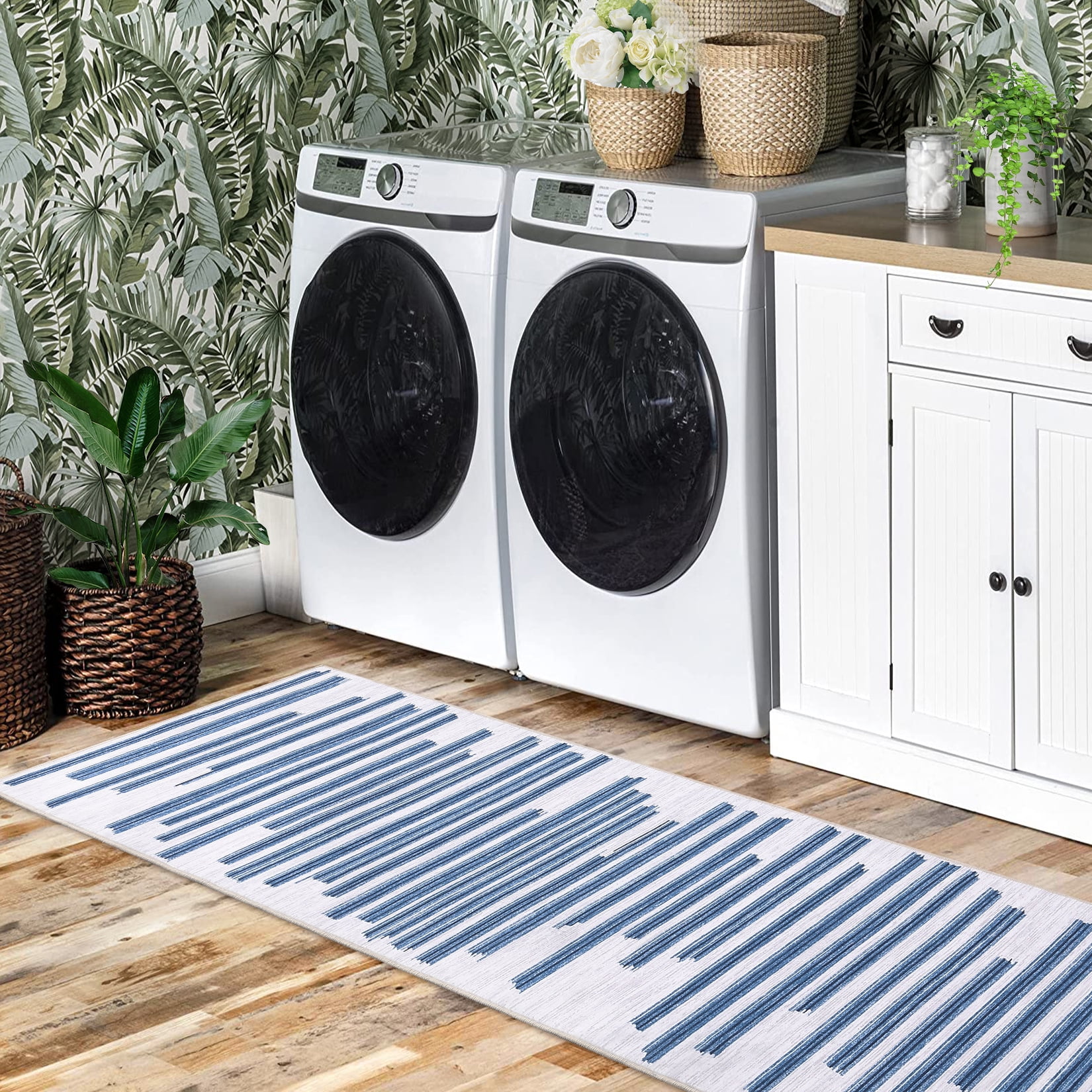 Hasoo Modern Rug Geometric Lines Area Rug for Living Room Bedroom ...