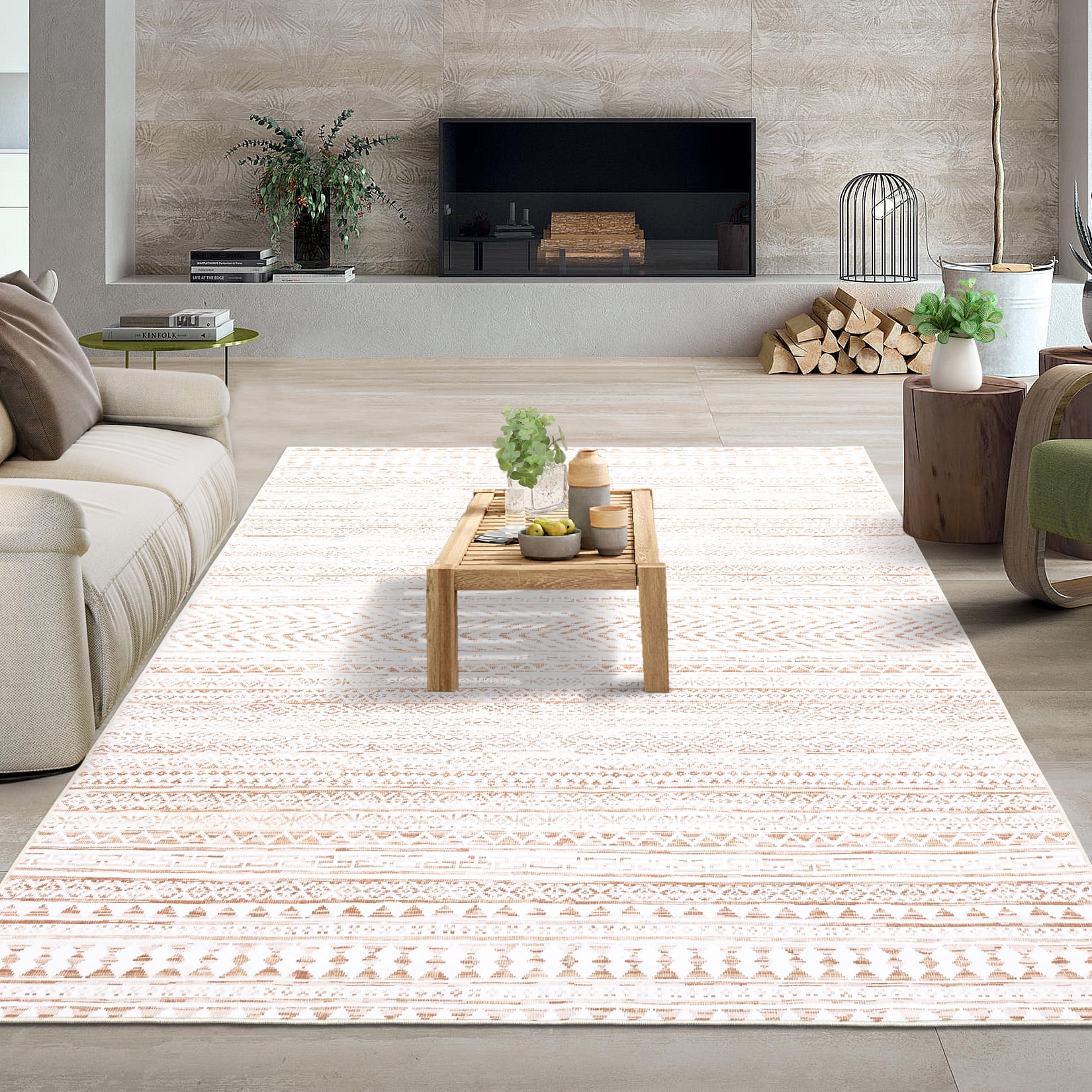 Hasoo Large Modern Area Rug 10' x 13' Rugs for Living Room Boho ...
