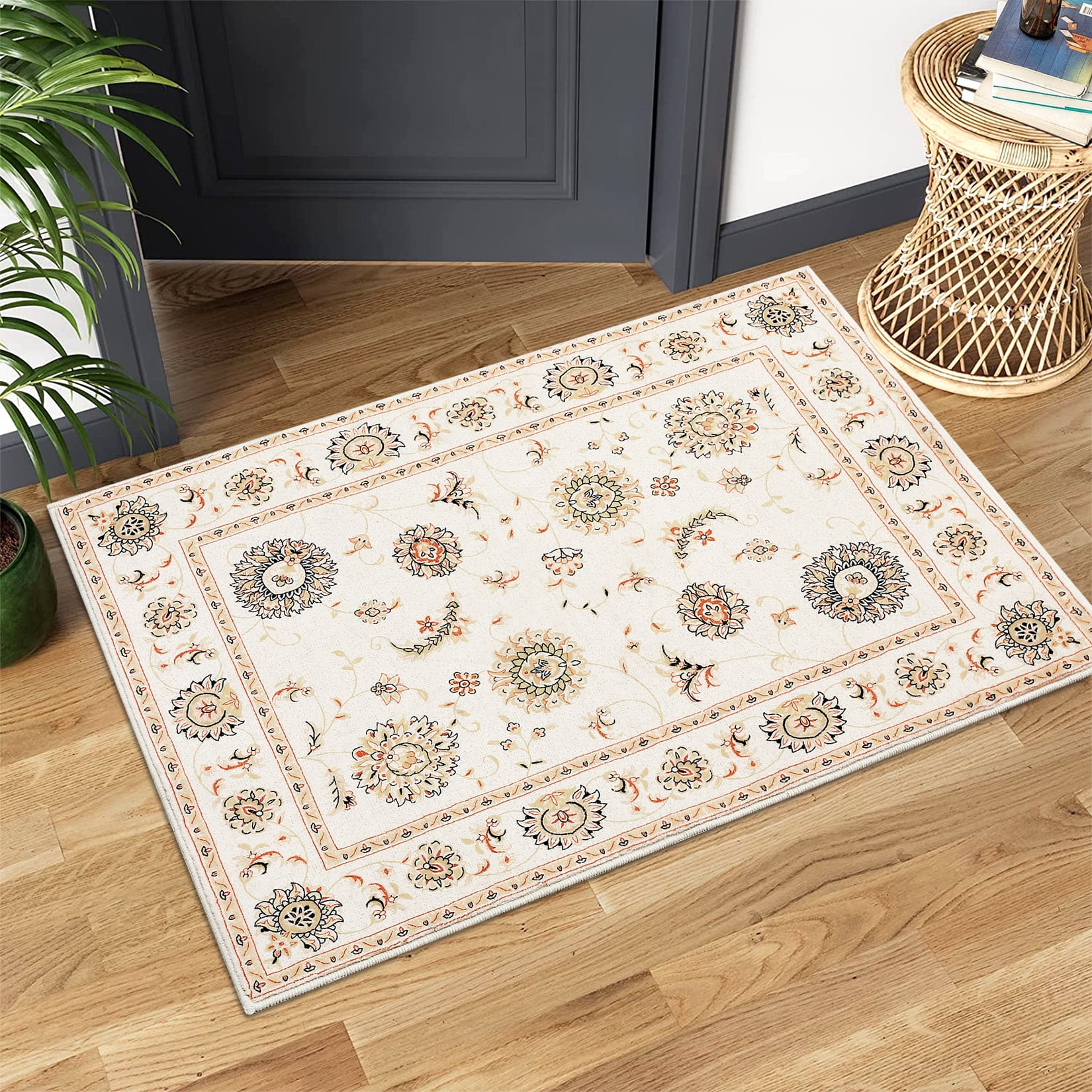 Hasoo Oriental Traditional Area Rug for Living Room Durable Washable ...