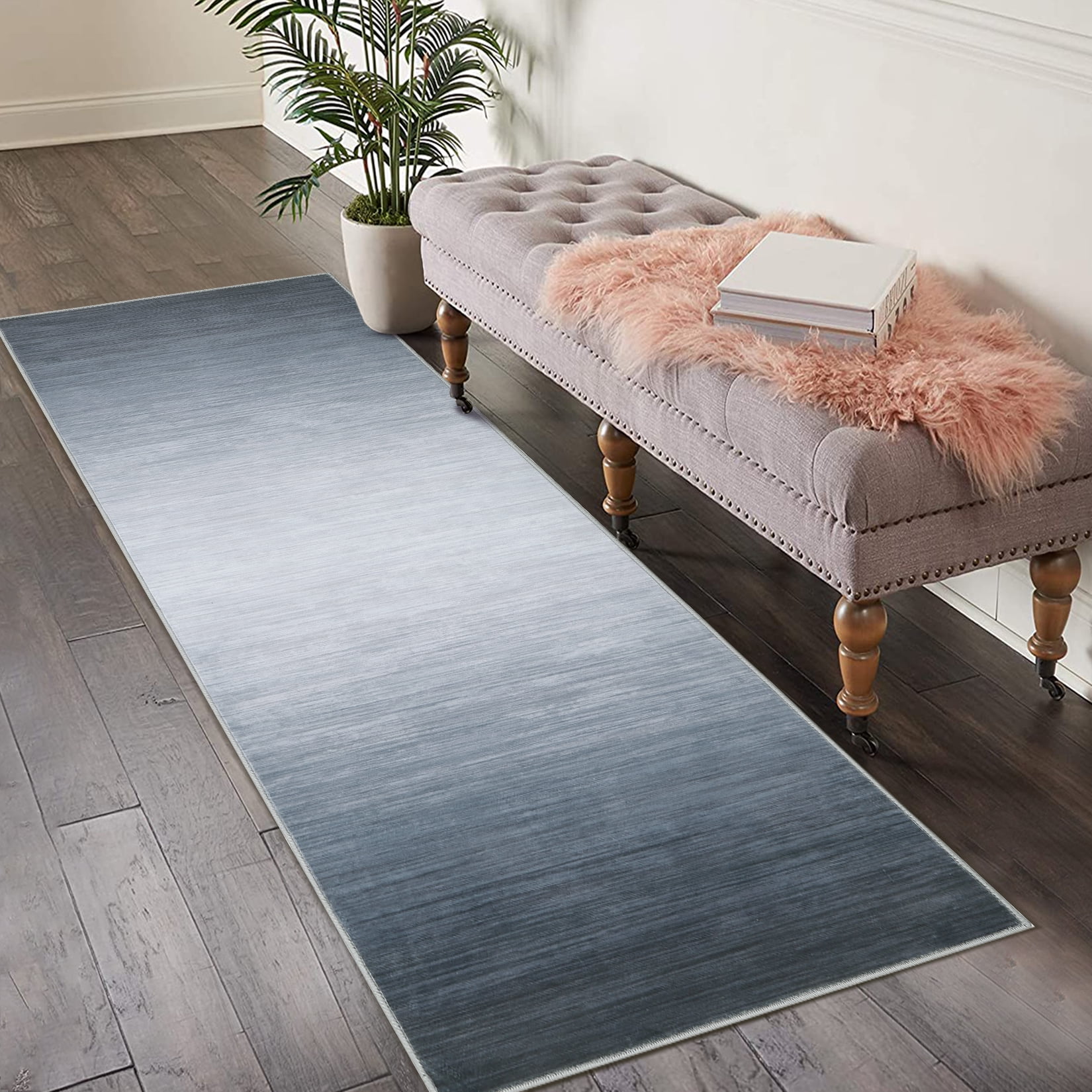 Hasoo Runner Rug 2x6 Ombre Abstract Indoor Area Rug Washable Bohemian ...